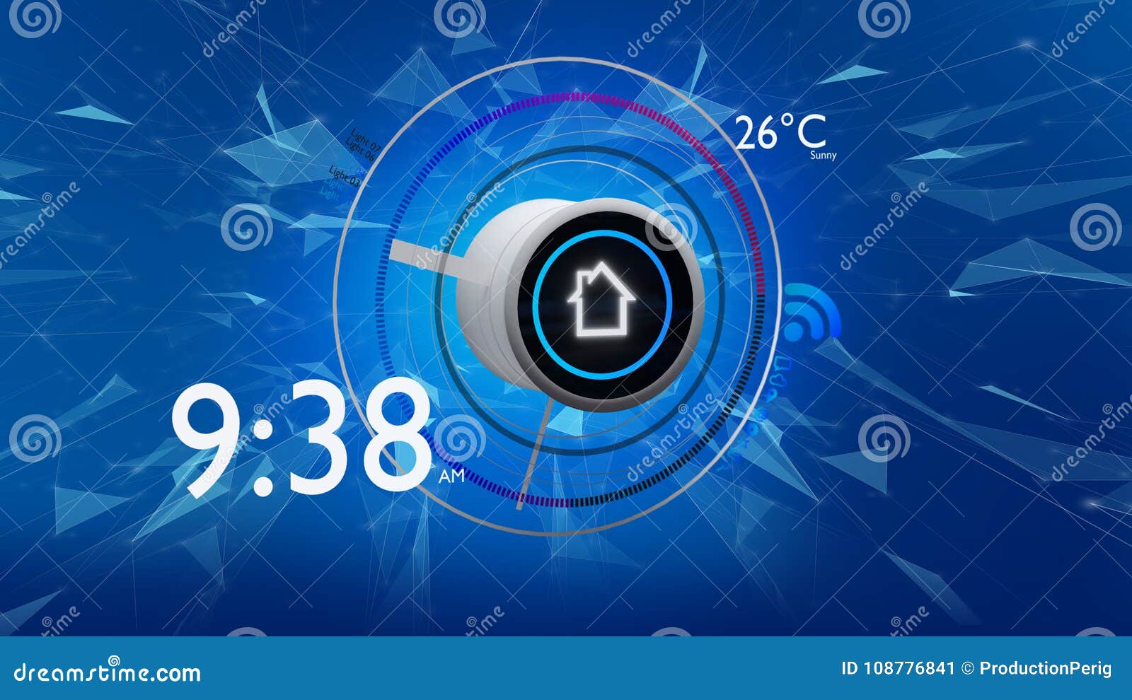 Button of a Smart Home Automation App - 3d Rendering Stock Illustration ... Button of a Smart Home Automation App - 3d Rendering Stock Illustration ...