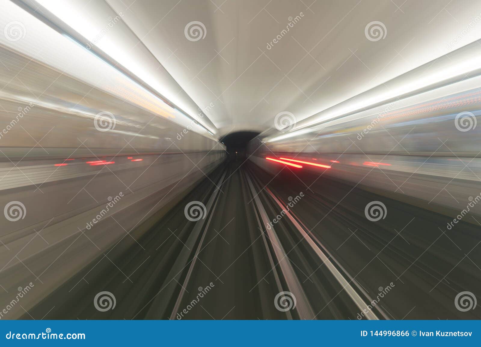 View from the Cab Subway Operator Long Exposure Stock Photo - Image of ...
