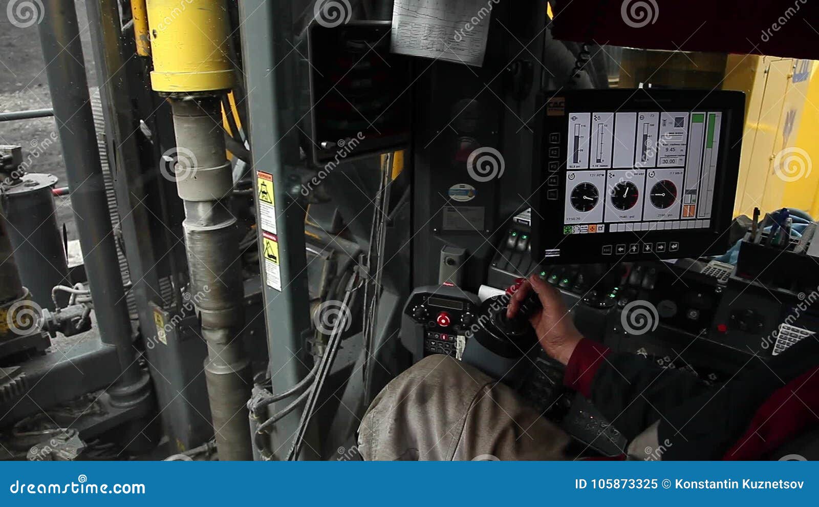 View from the Cabin of Drilling Rig Stock Video - Video of caterpillar ...