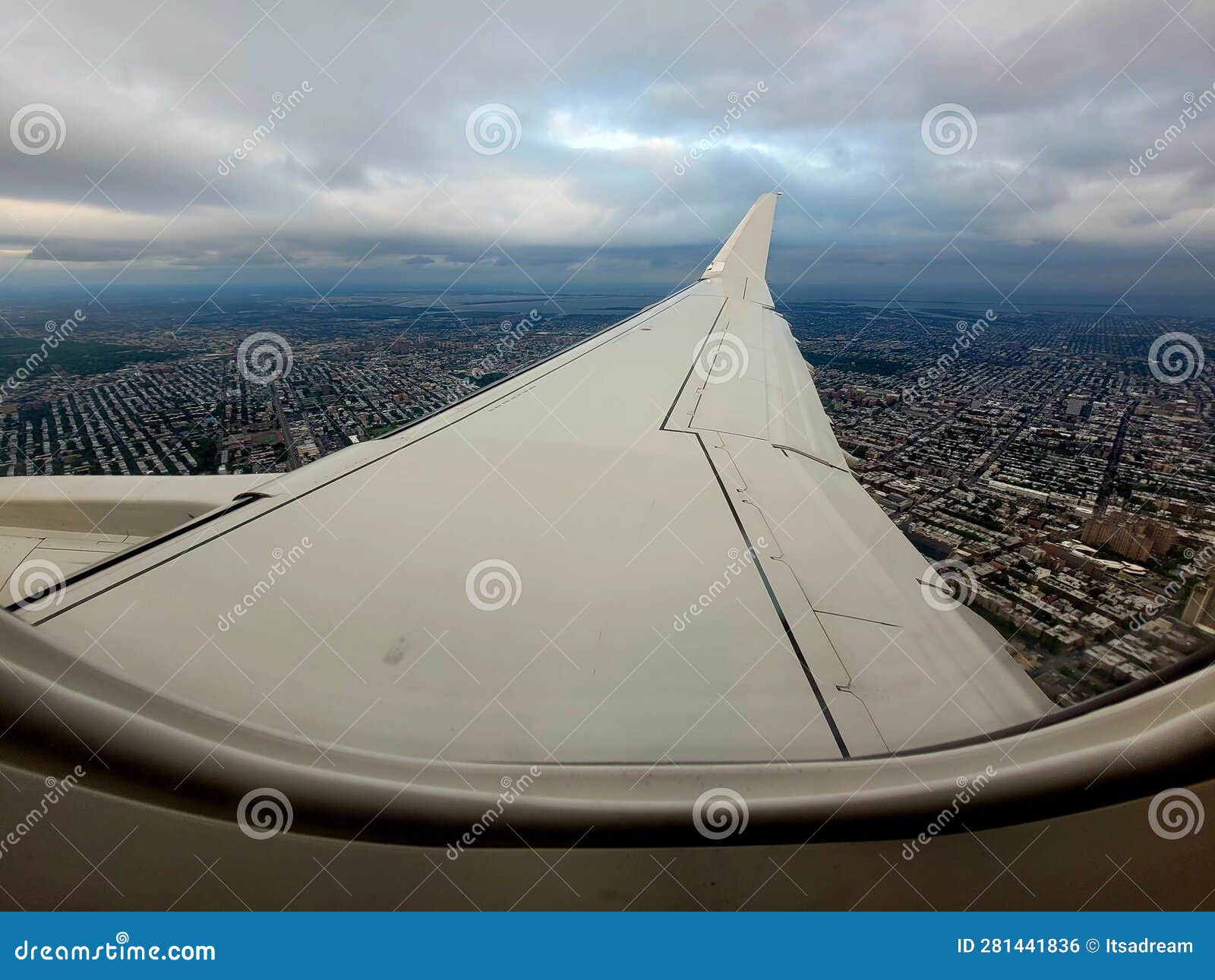 Window View before Arrival at New York Stock Photo - Image of ocean ...