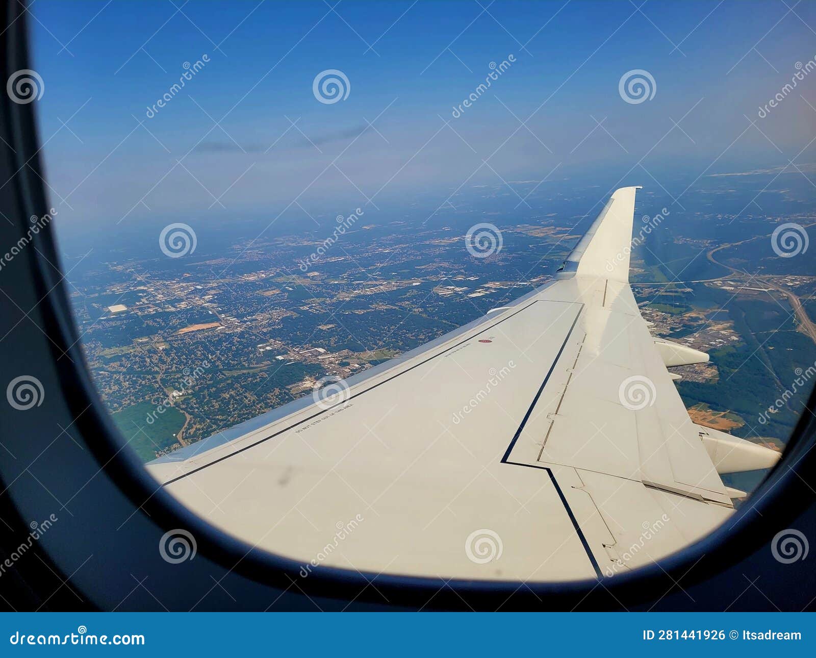 Window View before Arrival at New York Stock Photo - Image of sunlight ...