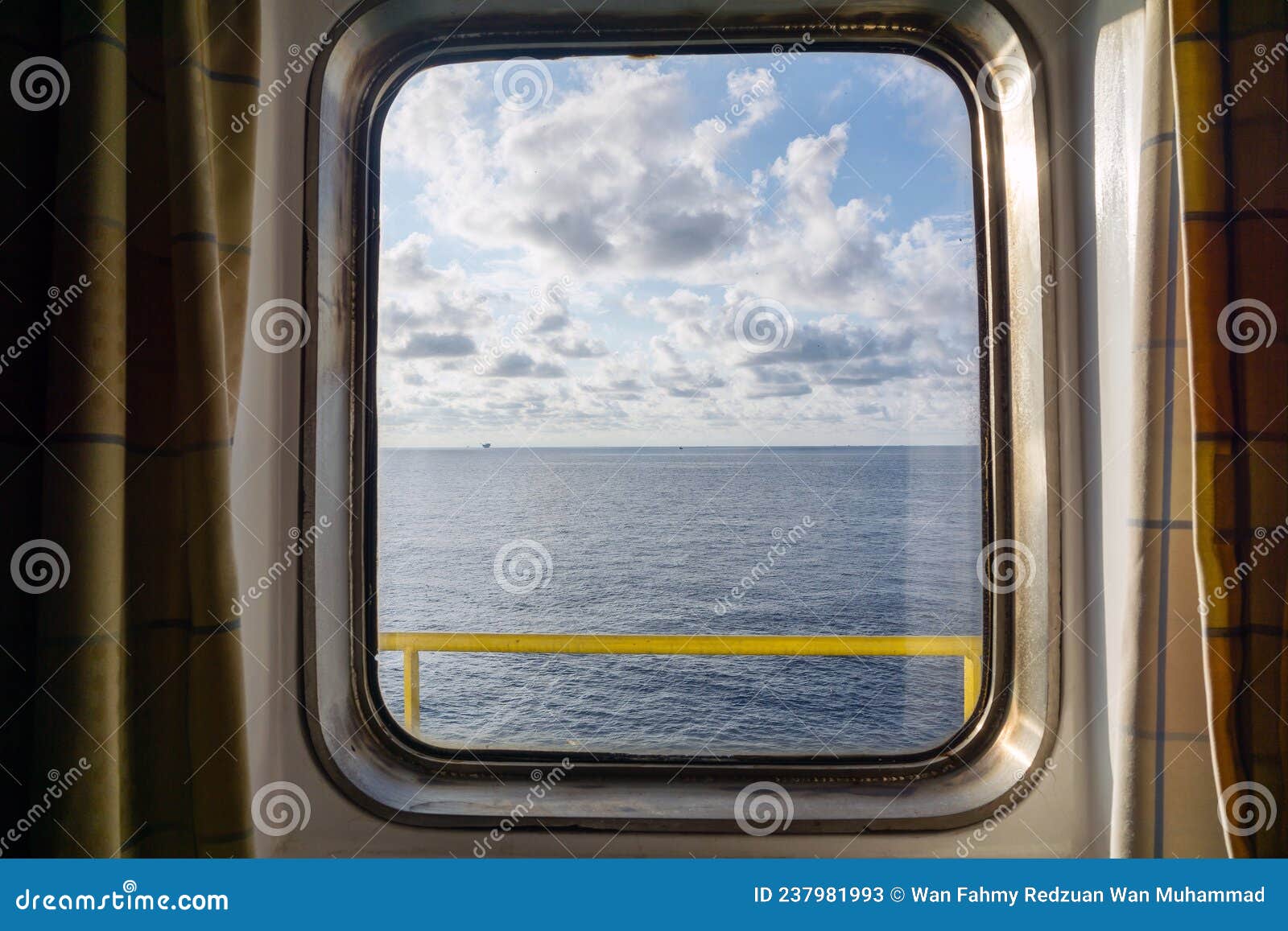 A View from a Cabin Window at Offshore Oil Field Stock Image - Image of ...