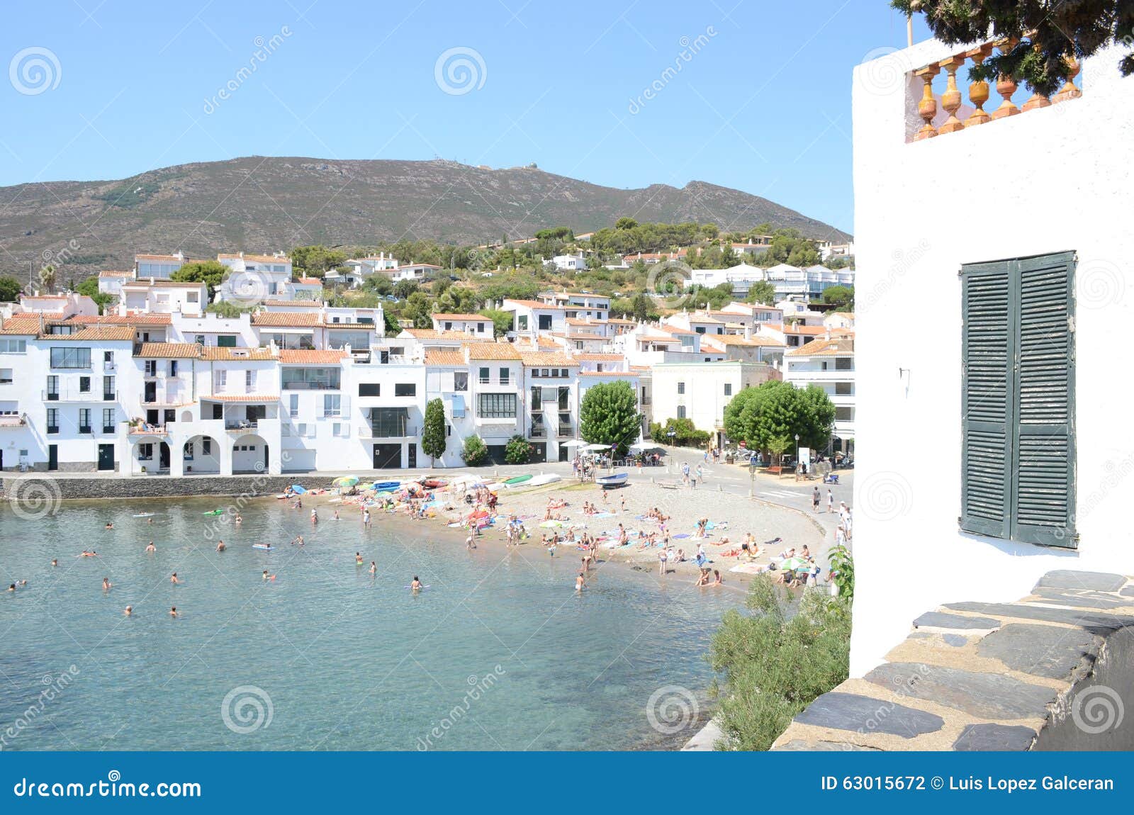 View of the Cadaques beach stock photo. Image of girona - 63015672