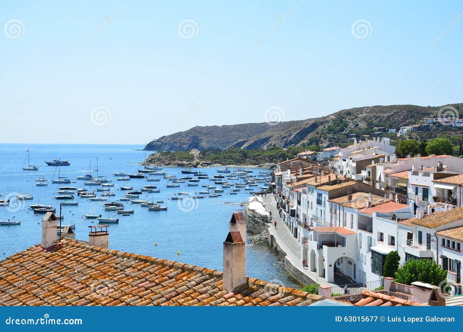 View of the Cadaques beach stock image. Image of summer - 63015677
