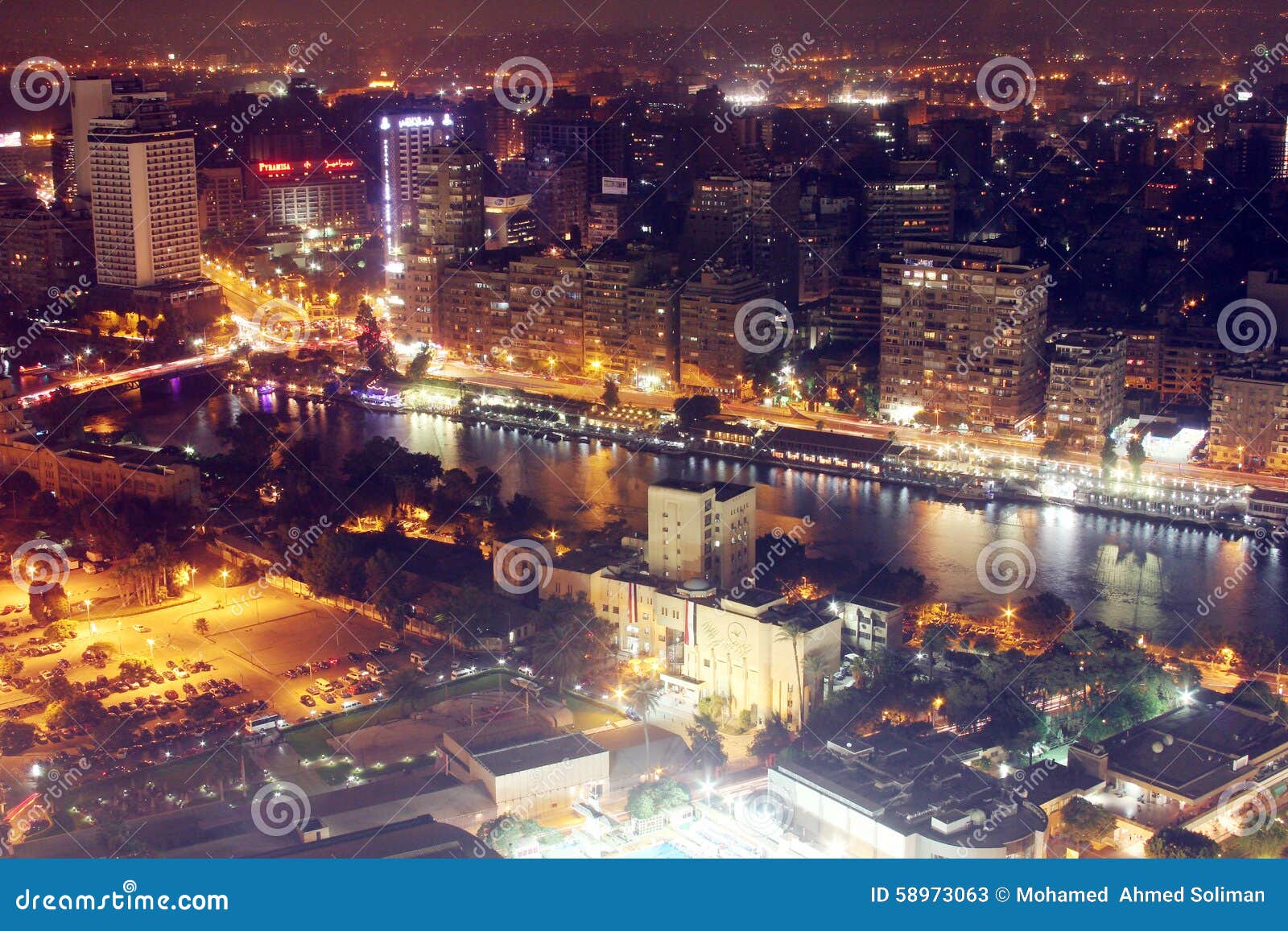 Egypt cairo night editorial stock photo. Image of city - 58973063