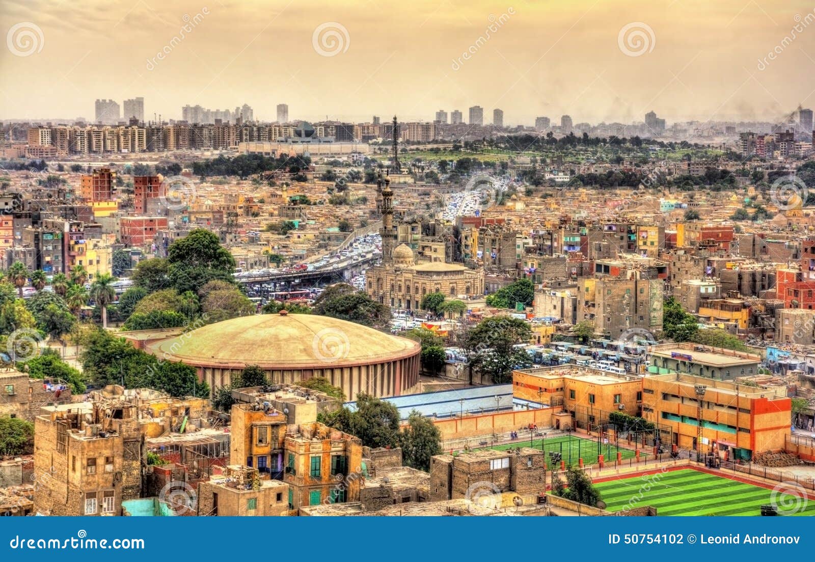 View of Cairo from the Citadel Stock Photo - Image of islam, africa ...