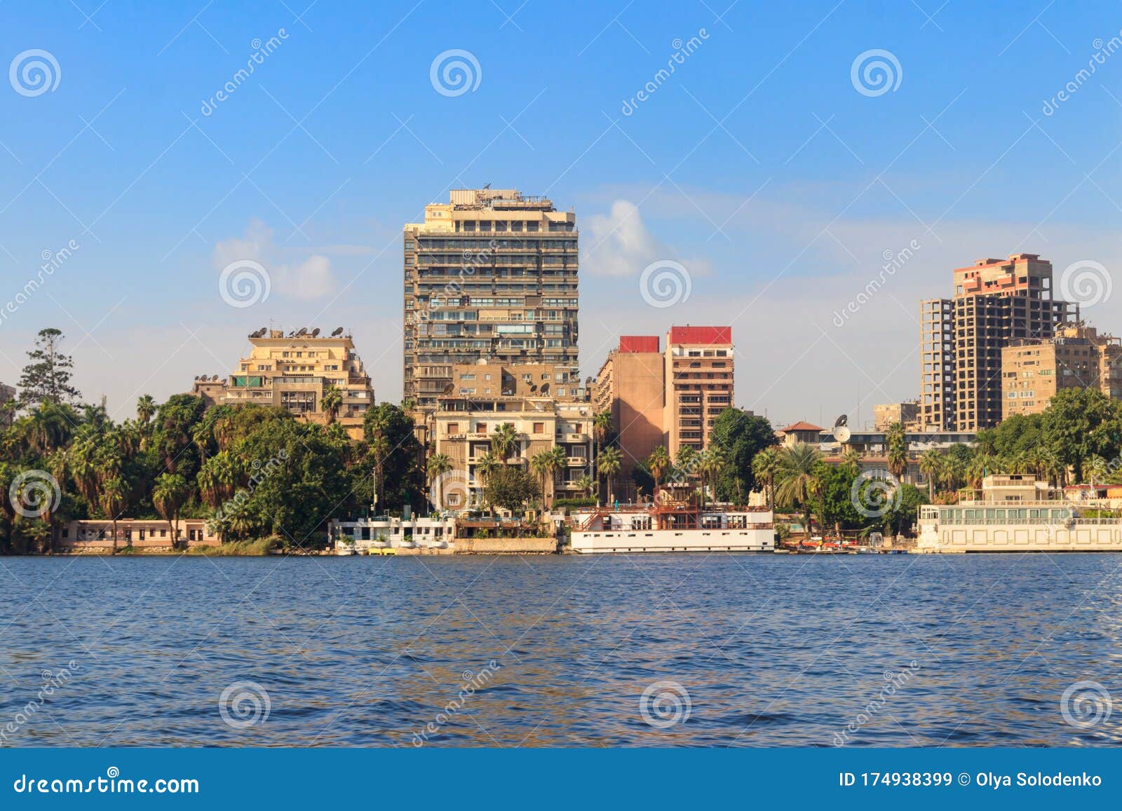 View of Cairo City and Nile River in Egypt Stock Image - Image of ...