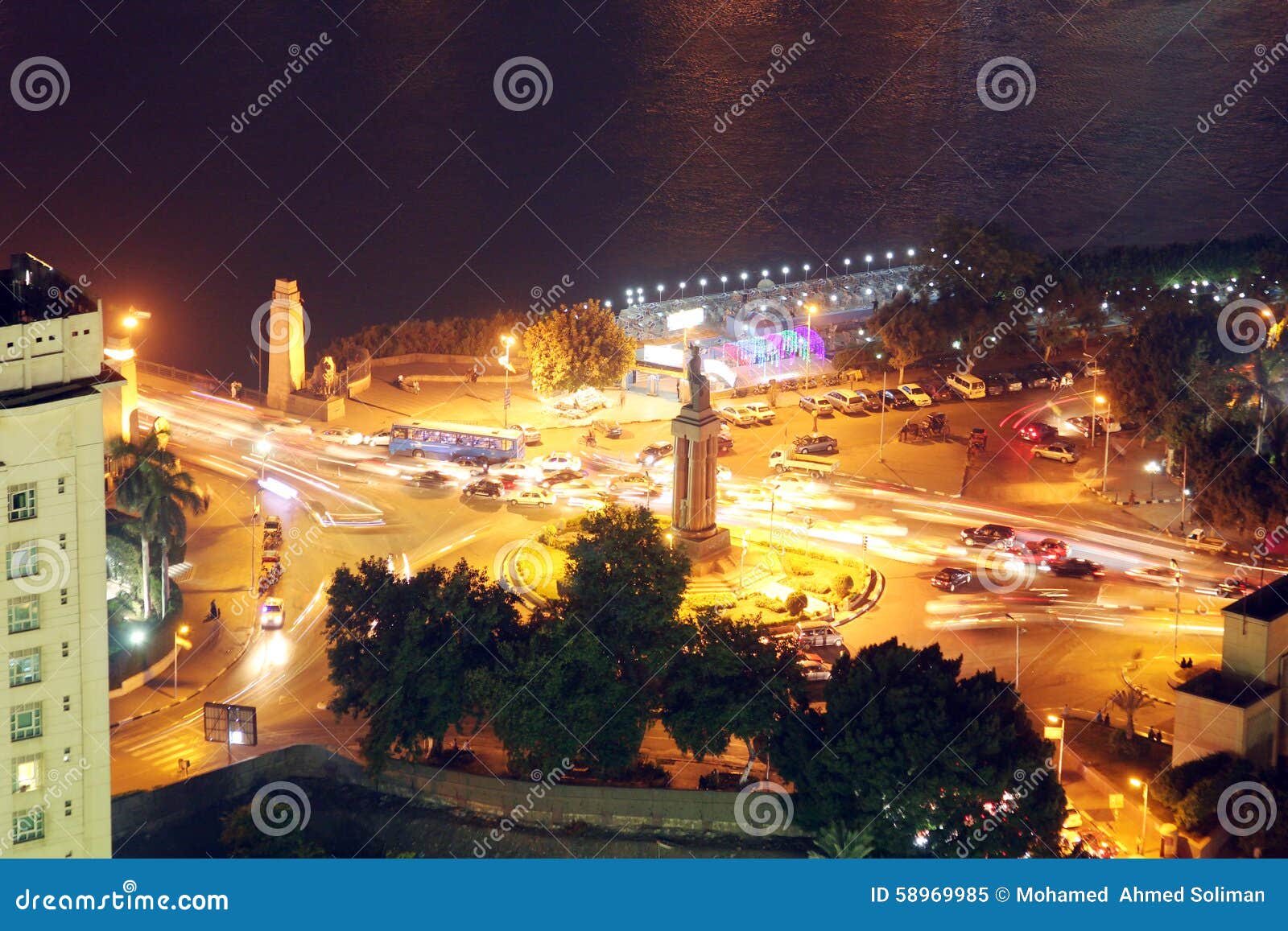View of egypt cairo night editorial image. Image of ancient - 58969985