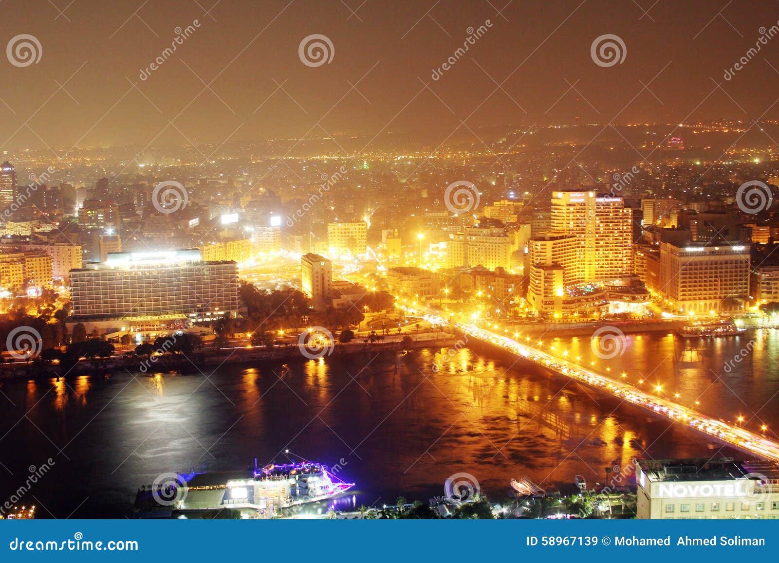 Egypt cairo night editorial stock image. Image of african - 58967139