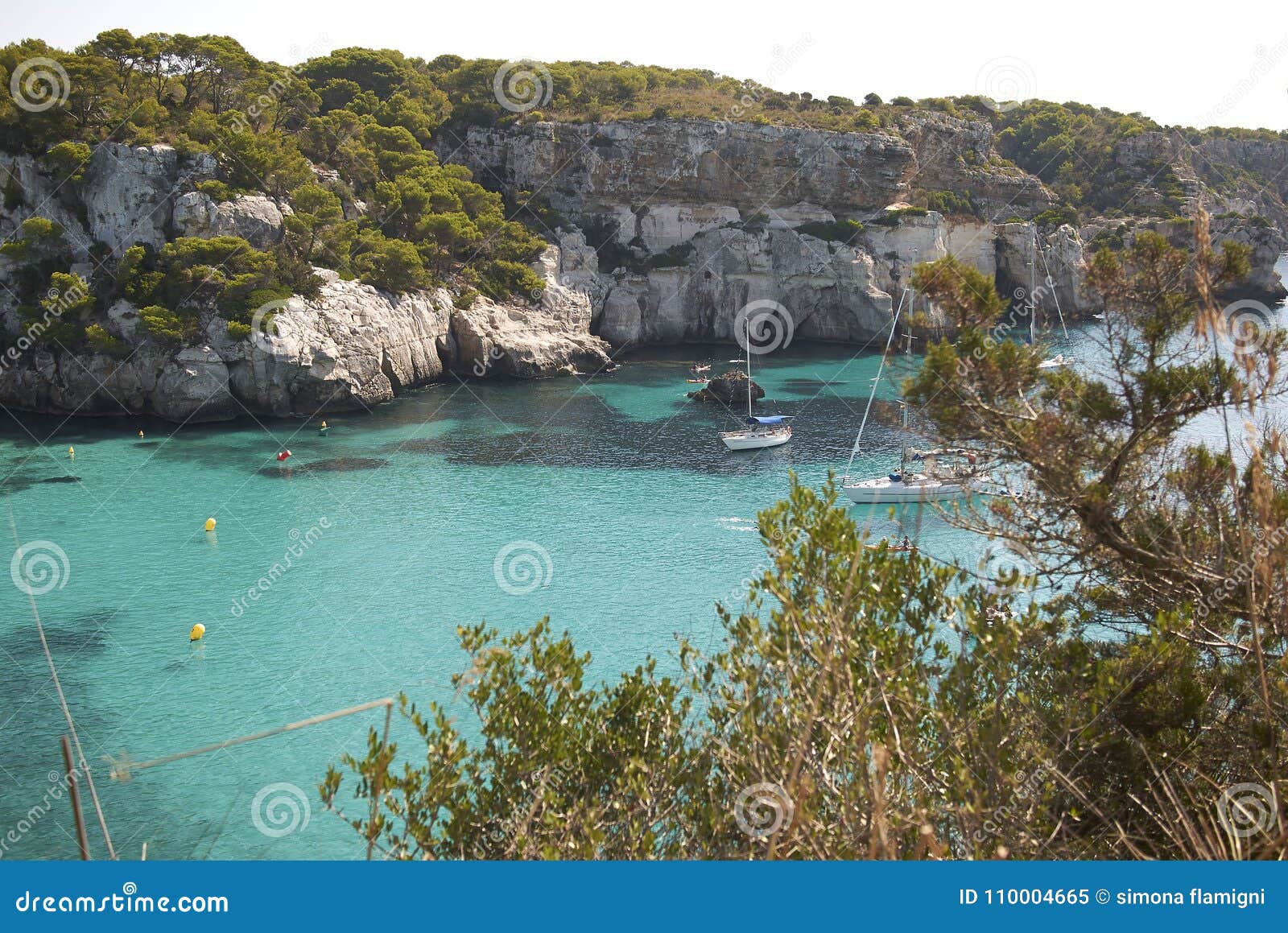 View of Cala Macarella editorial image. Image of minorca - 110004665