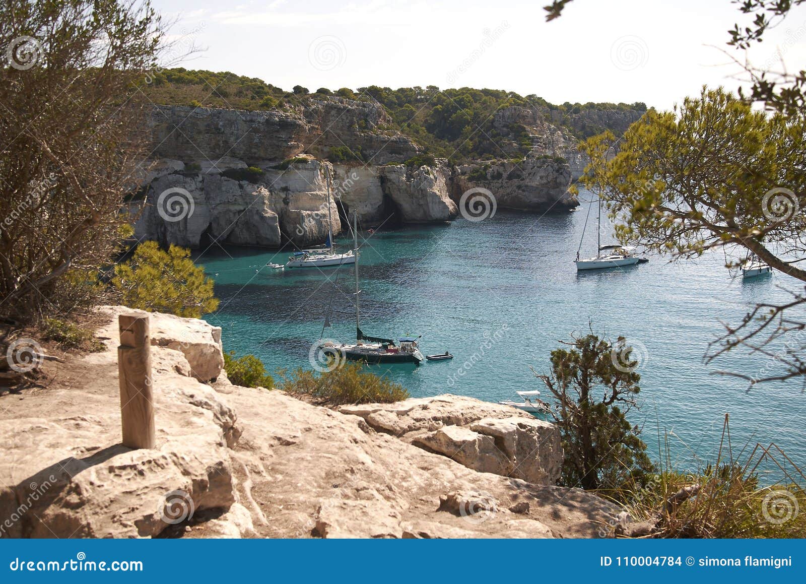 View of Cala Macarella editorial stock image. Image of sand - 110004784