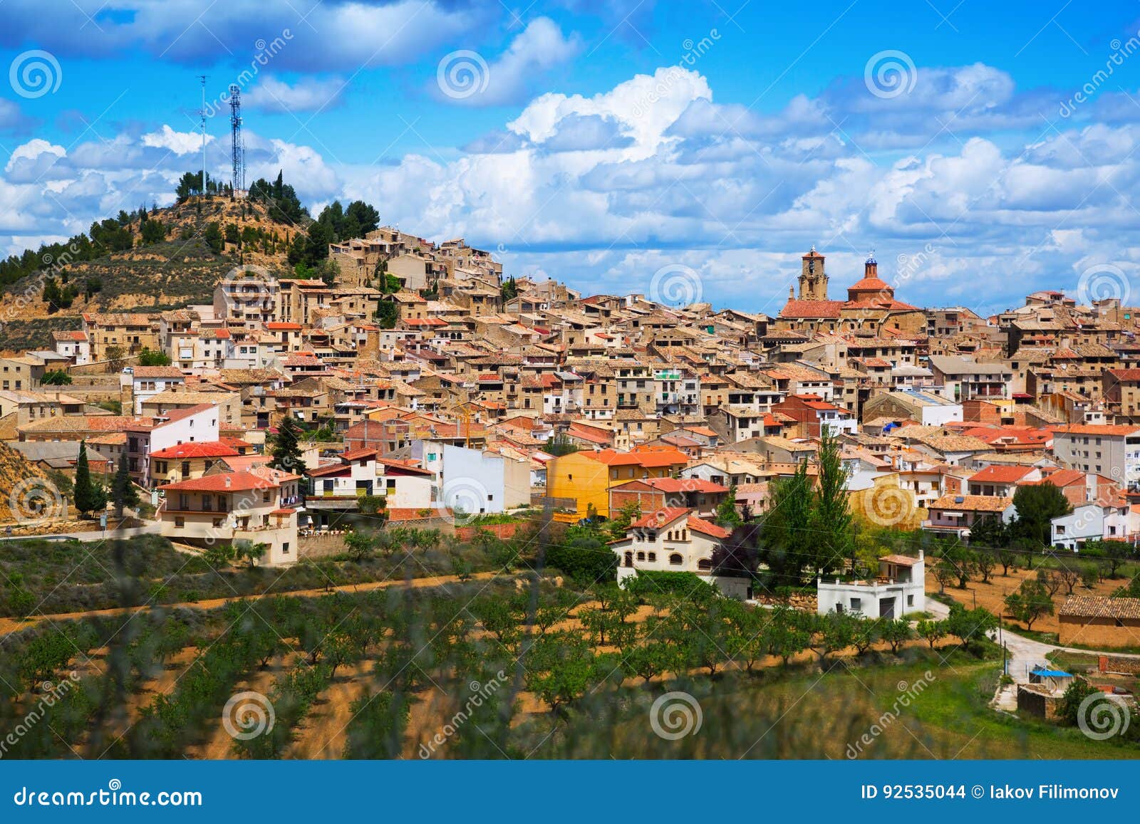 View of Calaceite from Hill Stock Photo - Image of scenery, roofs: 92535044