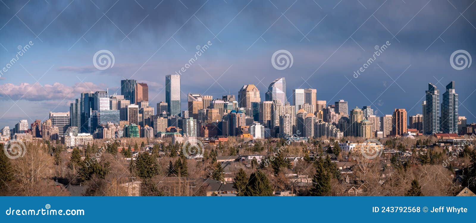 View of Calgary`s Beautiful Skyline Stock Photo - Image of urban ...