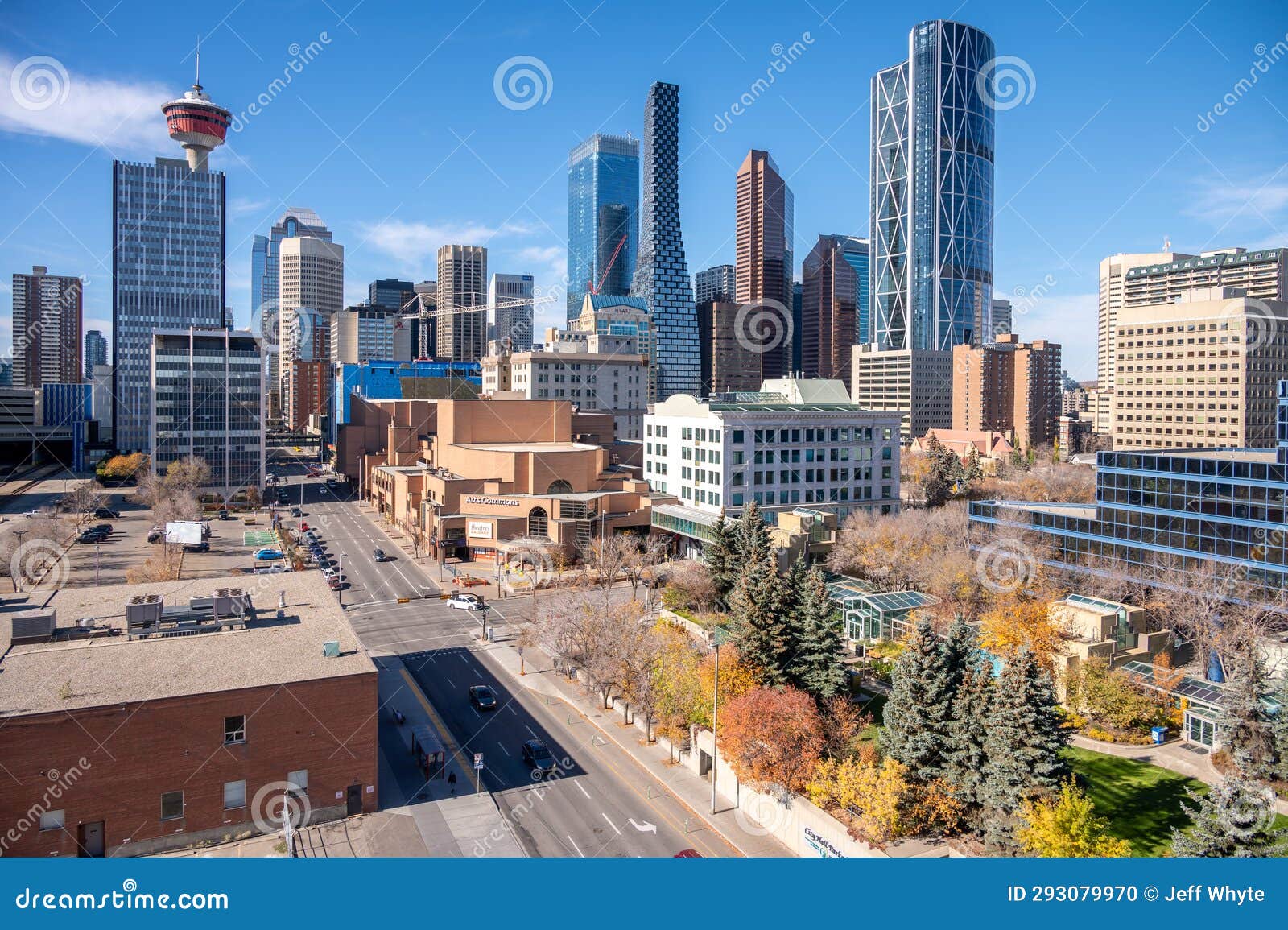 View of Calgary S Skyline in Autumn Editorial Image - Image of modern ...