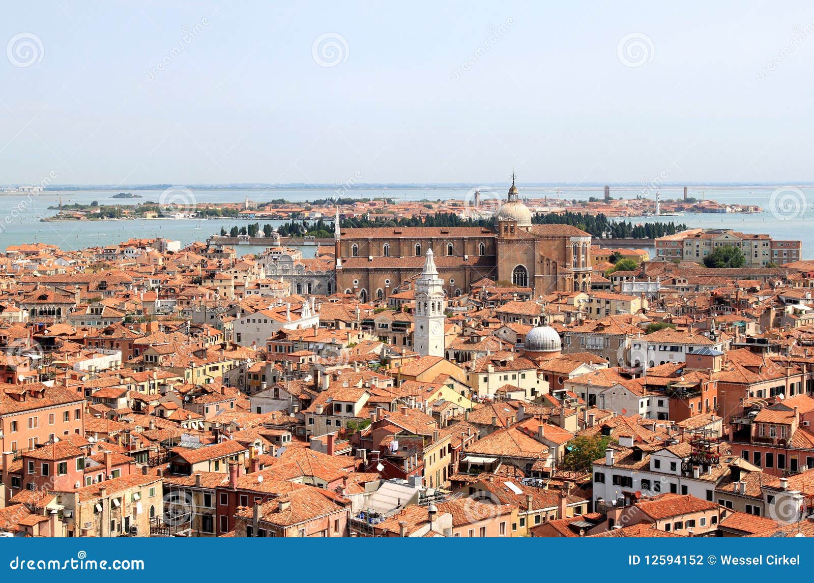 View from the Campanile in Venice To North, Italy Stock Photo - Image ...