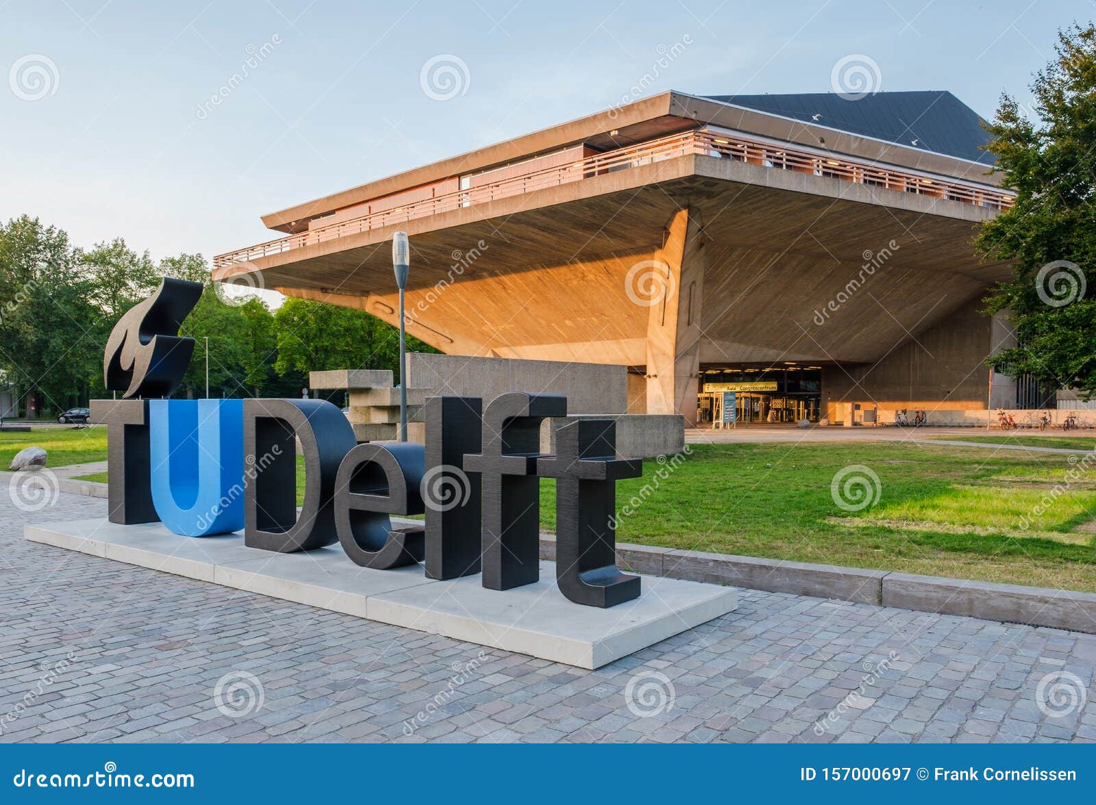 View on the Campus of the Delft University of Technology, Netherlands ...