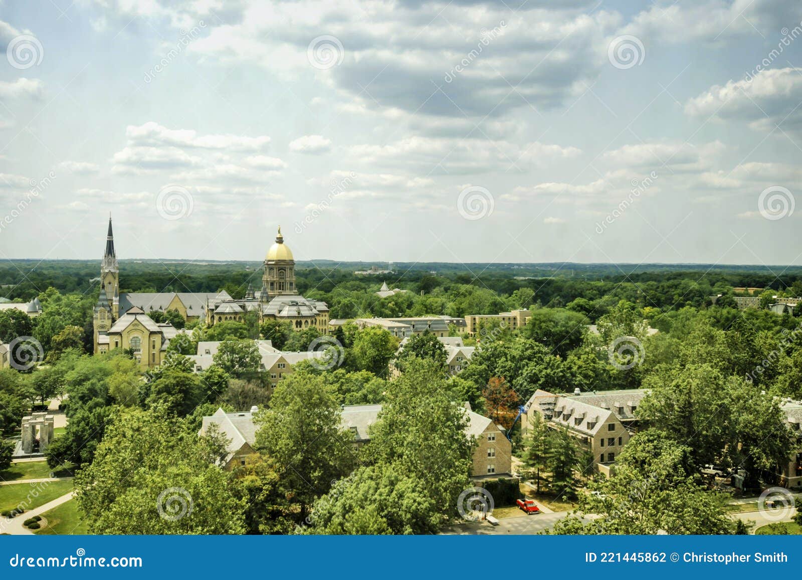 University of Notre Dame, Indiana Stock Photo - Image of building ...