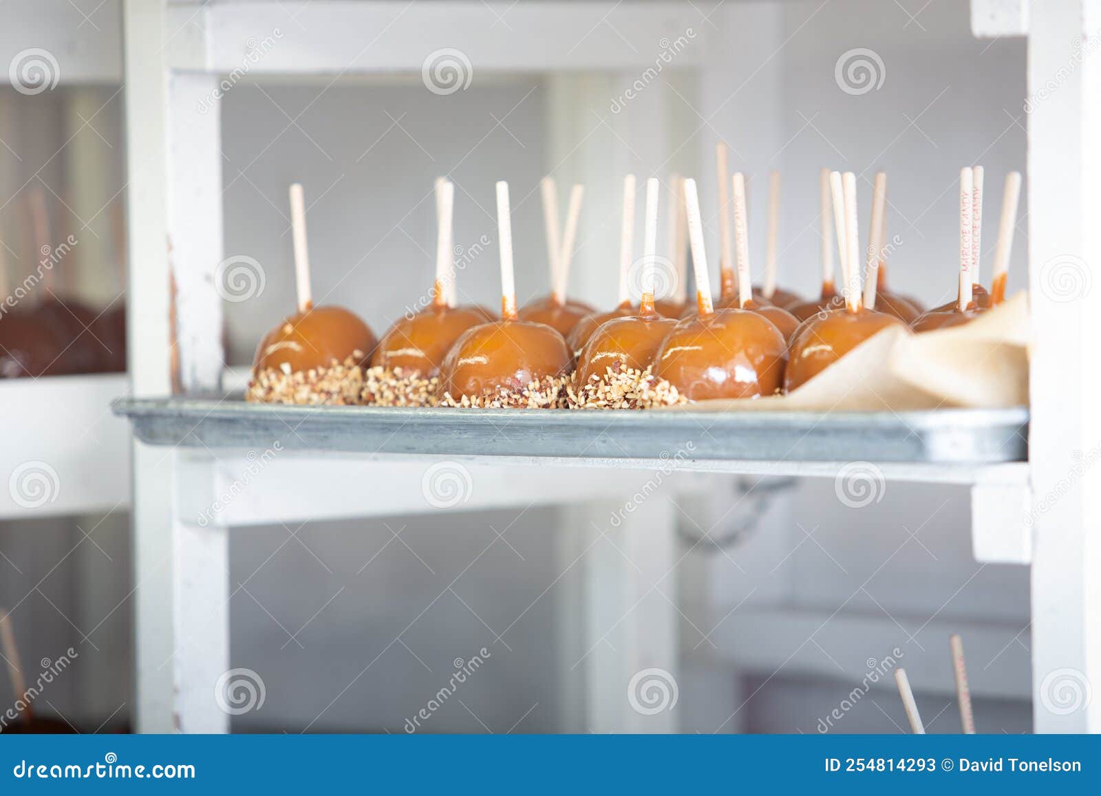 Candy Apples, Caramel, Carnival Stock Image - Image of dessert, bite ...