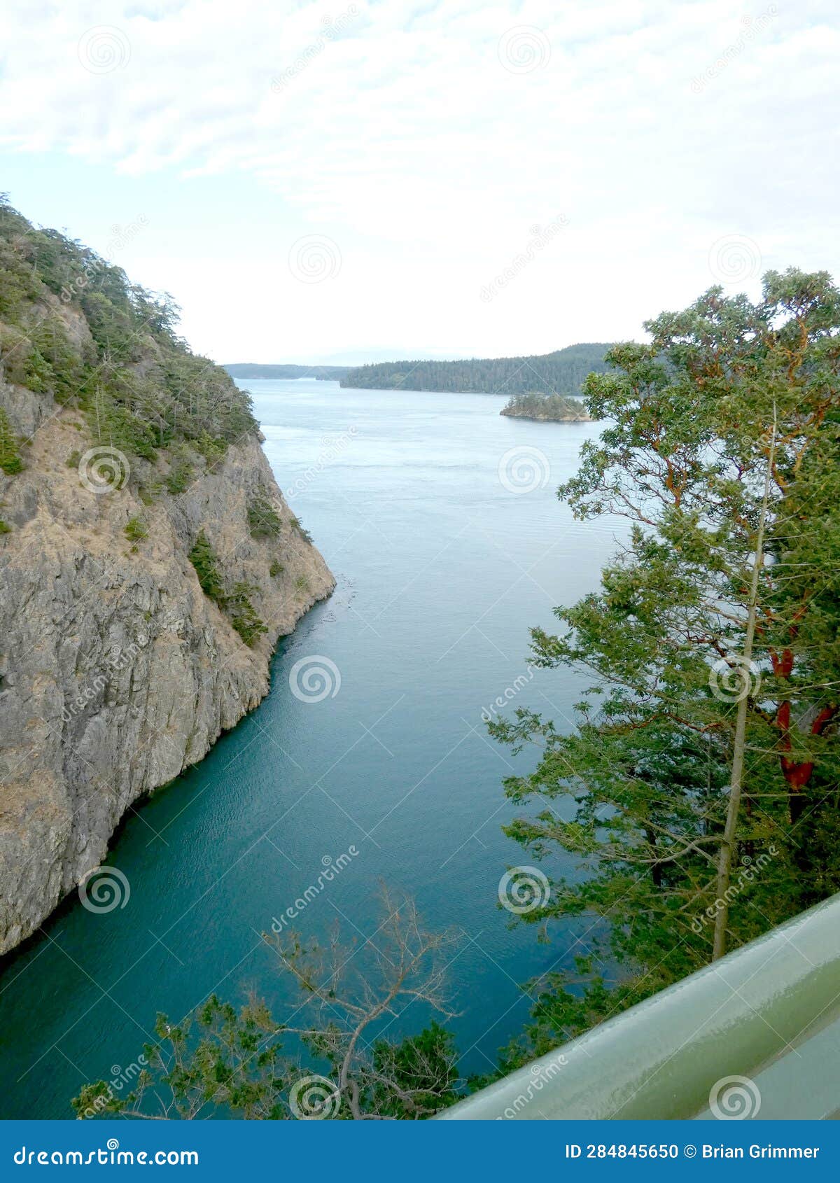 A View of Canoe Pass at Deception Pass State Park in Washington State ...