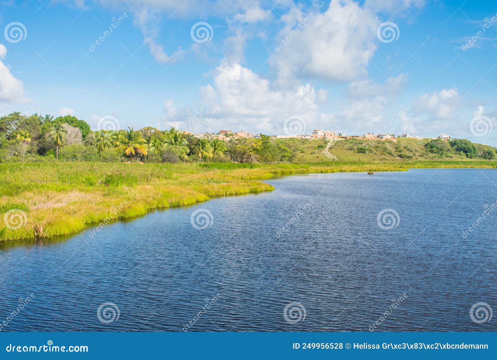 A View of Capivara River in Arembepe, Bahia - Brazil Stock Photo ...
