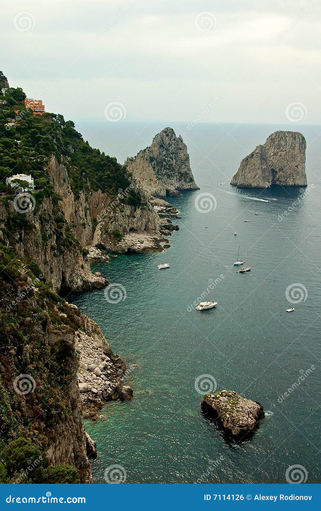 A view from the Capri stock photo. Image of rock, promontory - 7114126