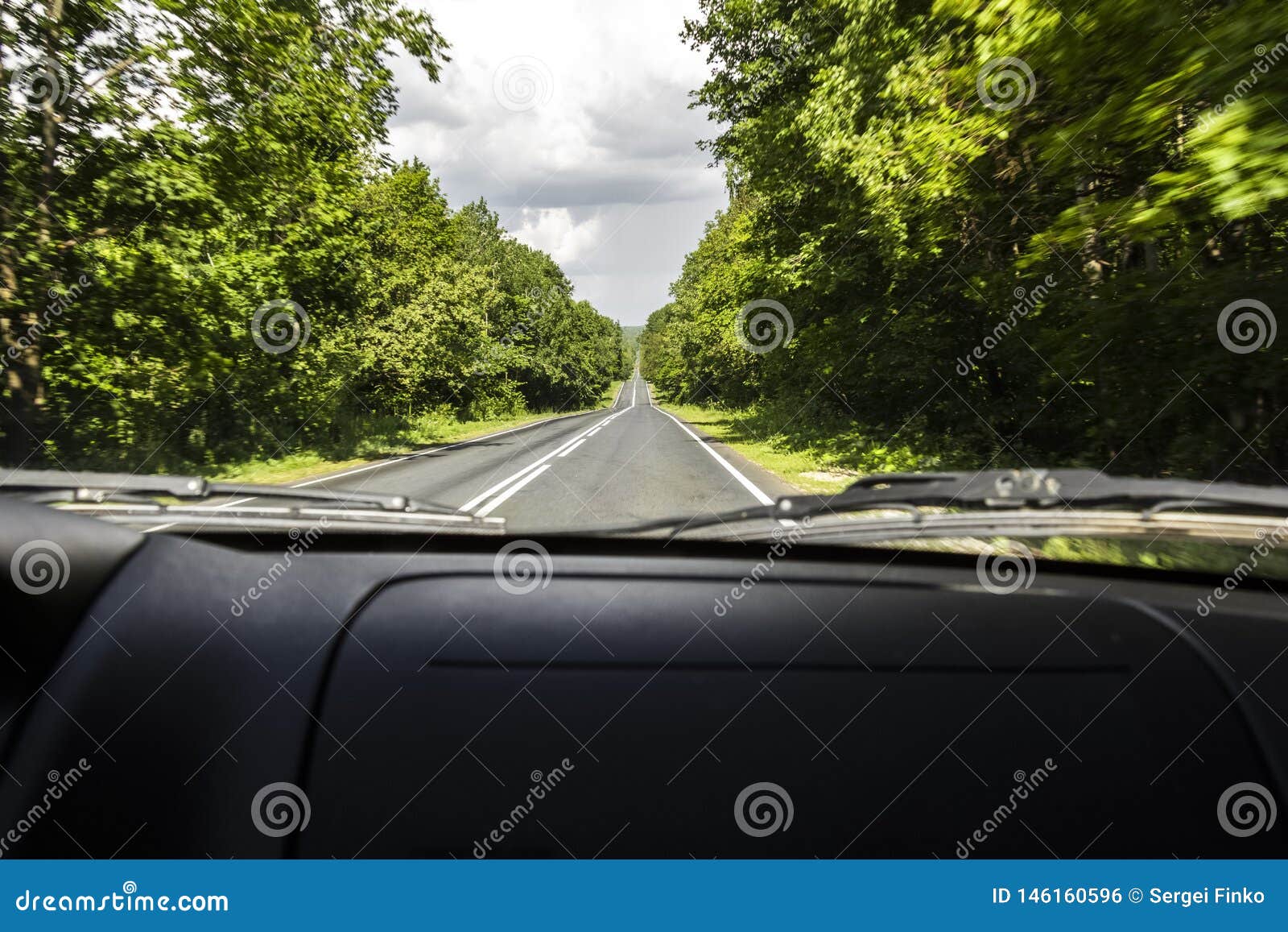 View from the car stock photo. Image of line, perspective - 146160596