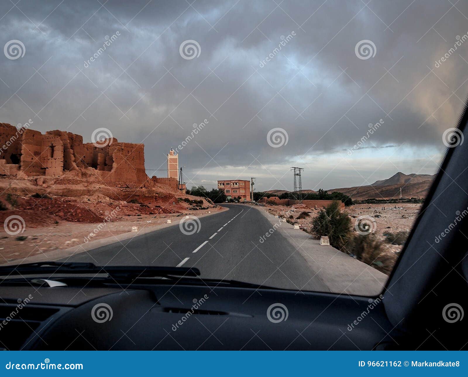 View from Car. Highway Morocco Stock Photo - Image of driving, asphalt ...