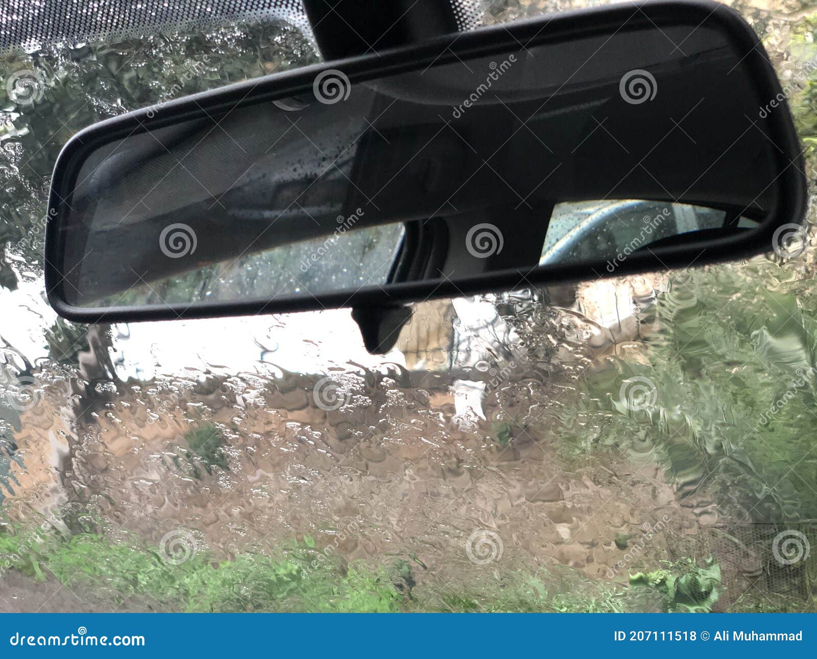 Backside Mirror of Car To Look Back Stock Photo - Image of person ...