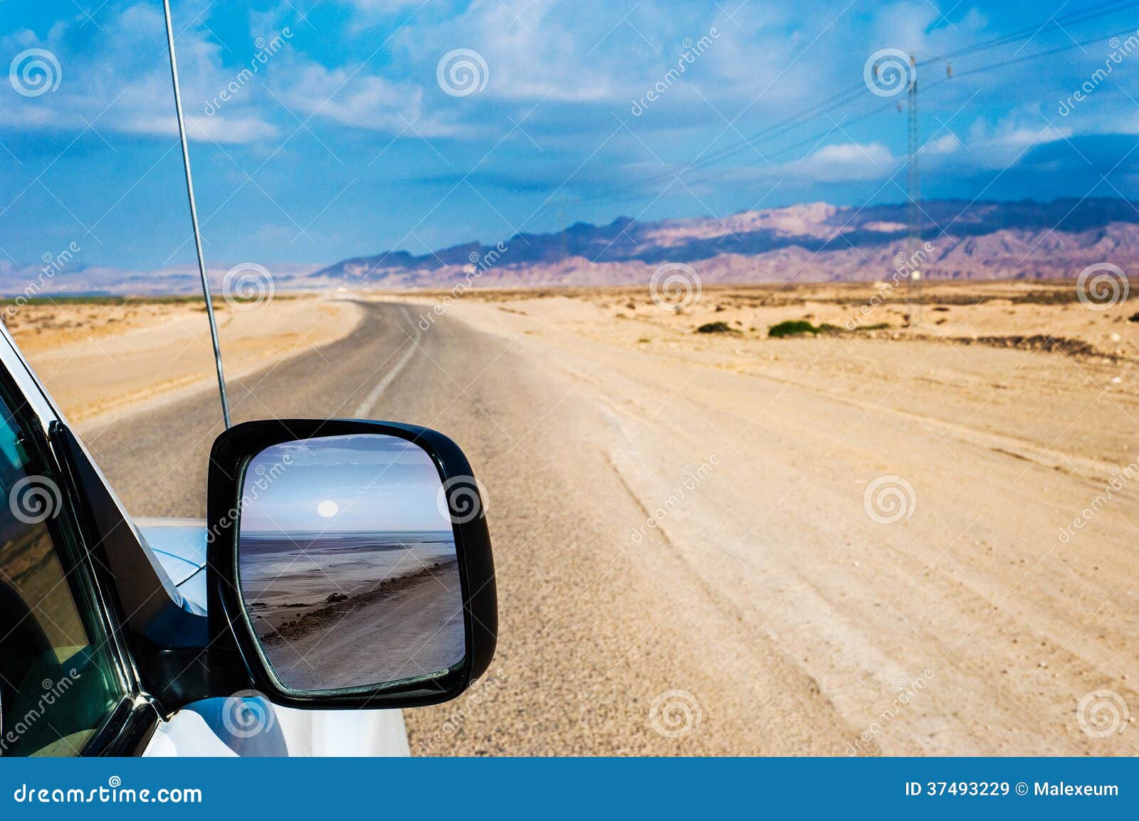 View through a car mirror stock image. Image of scenics - 37493229