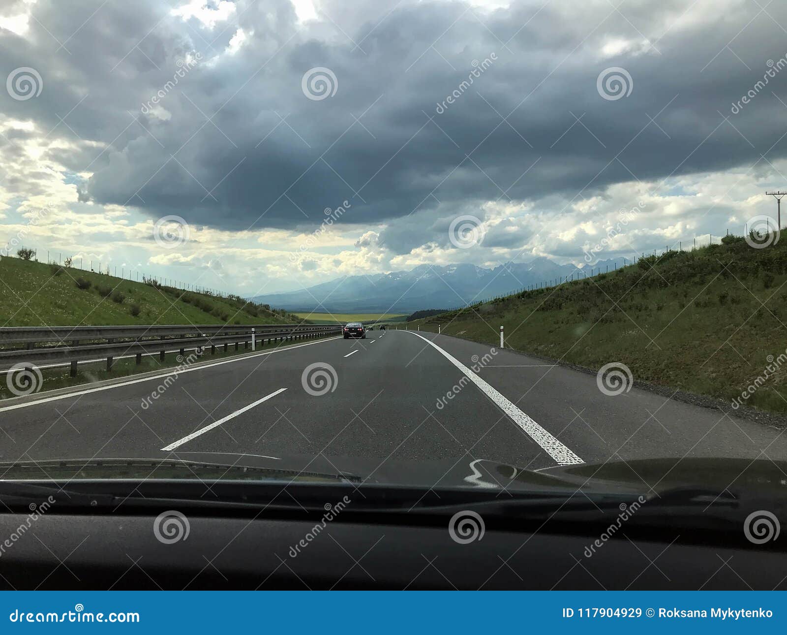 The View from the Car Window Stock Image - Image of mirror, steering ...