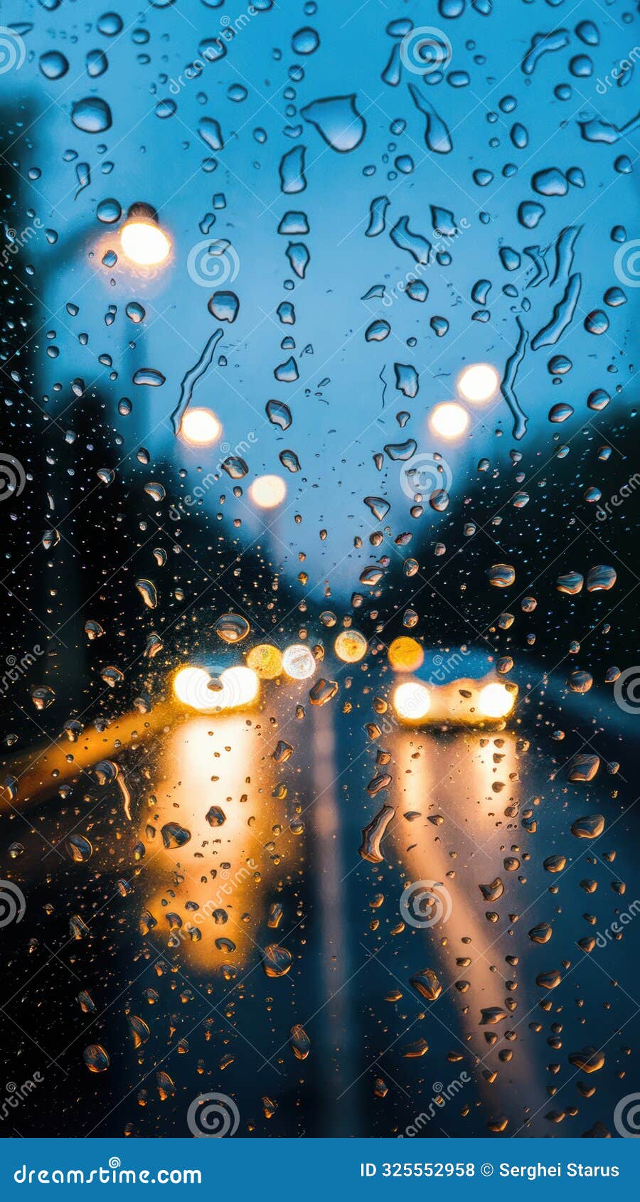 A View of a Car Window with Rain Drops on it, AI Stock Photo - Image of ...