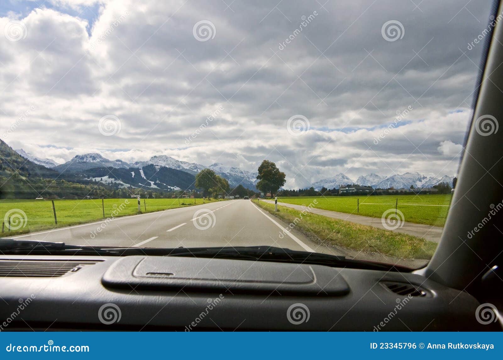 View from the Car Window To the Mountains Stock Photo - Image of ...