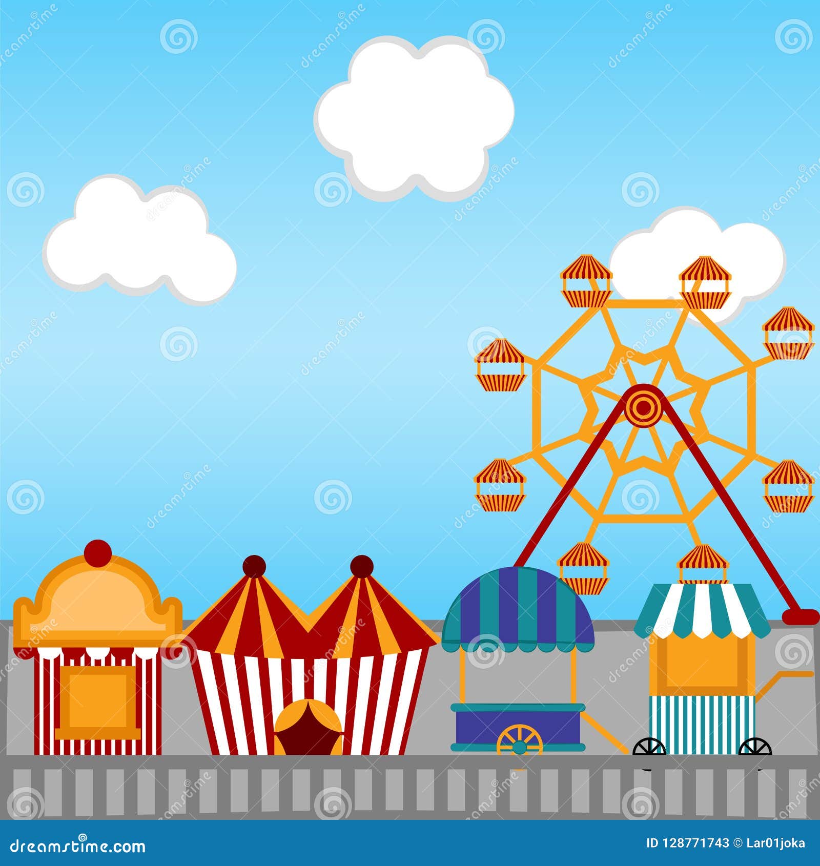 Carnival Theme Park Cartoon Vector | CartoonDealer.com #24717129
