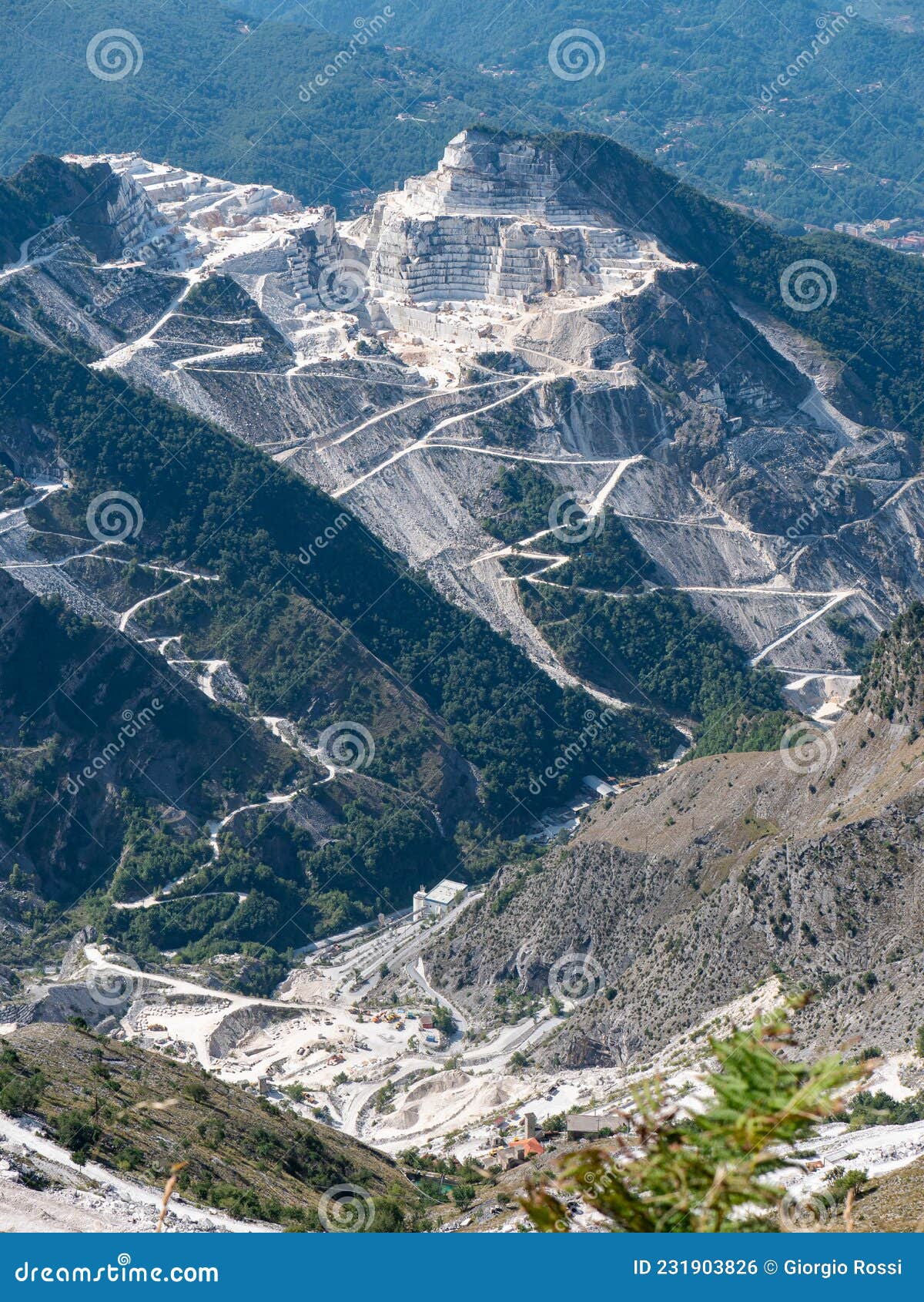 View of the Carrara Marble Quarries Stock Photo - Image of apuane ...