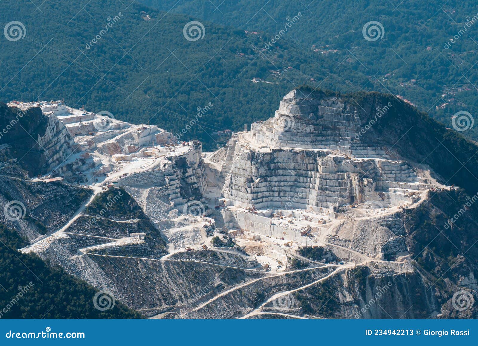 View of the Carrara Marble Quarries Stock Image - Image of natural ...