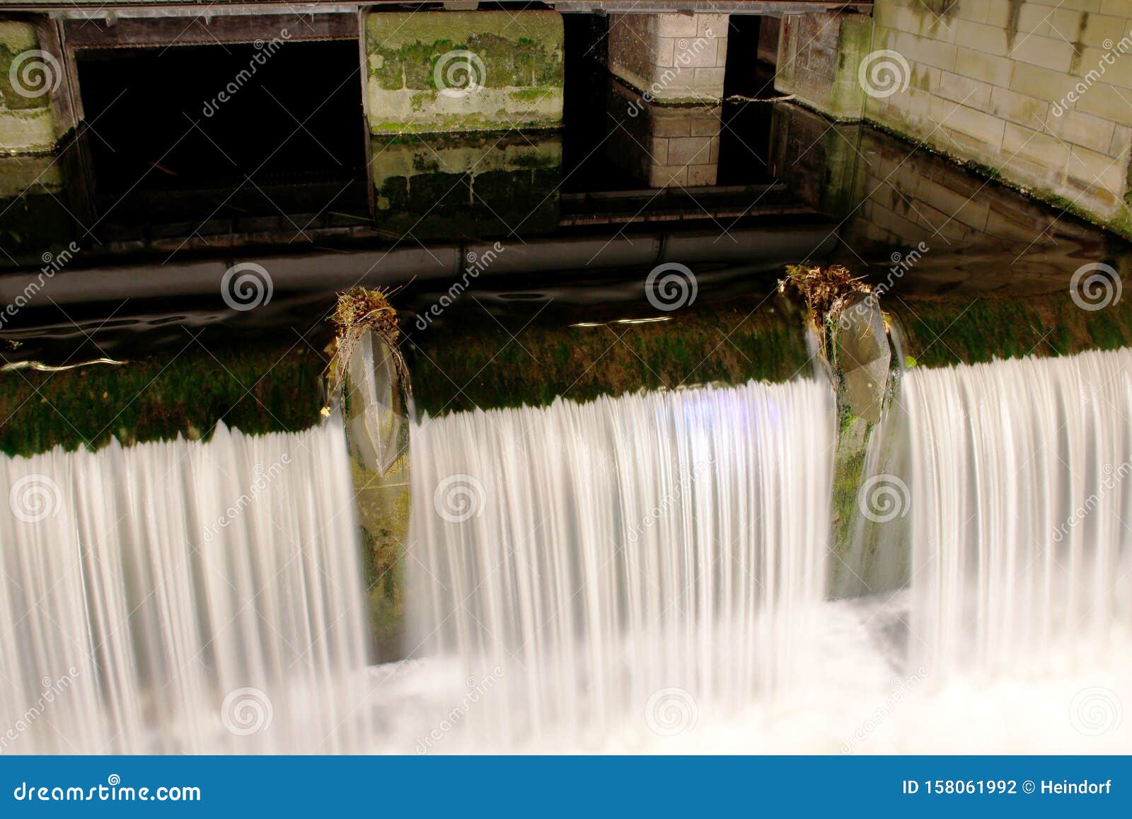 Cascade Weir, Barrage of the Leash in Hanover Stock Photo - Image of ...