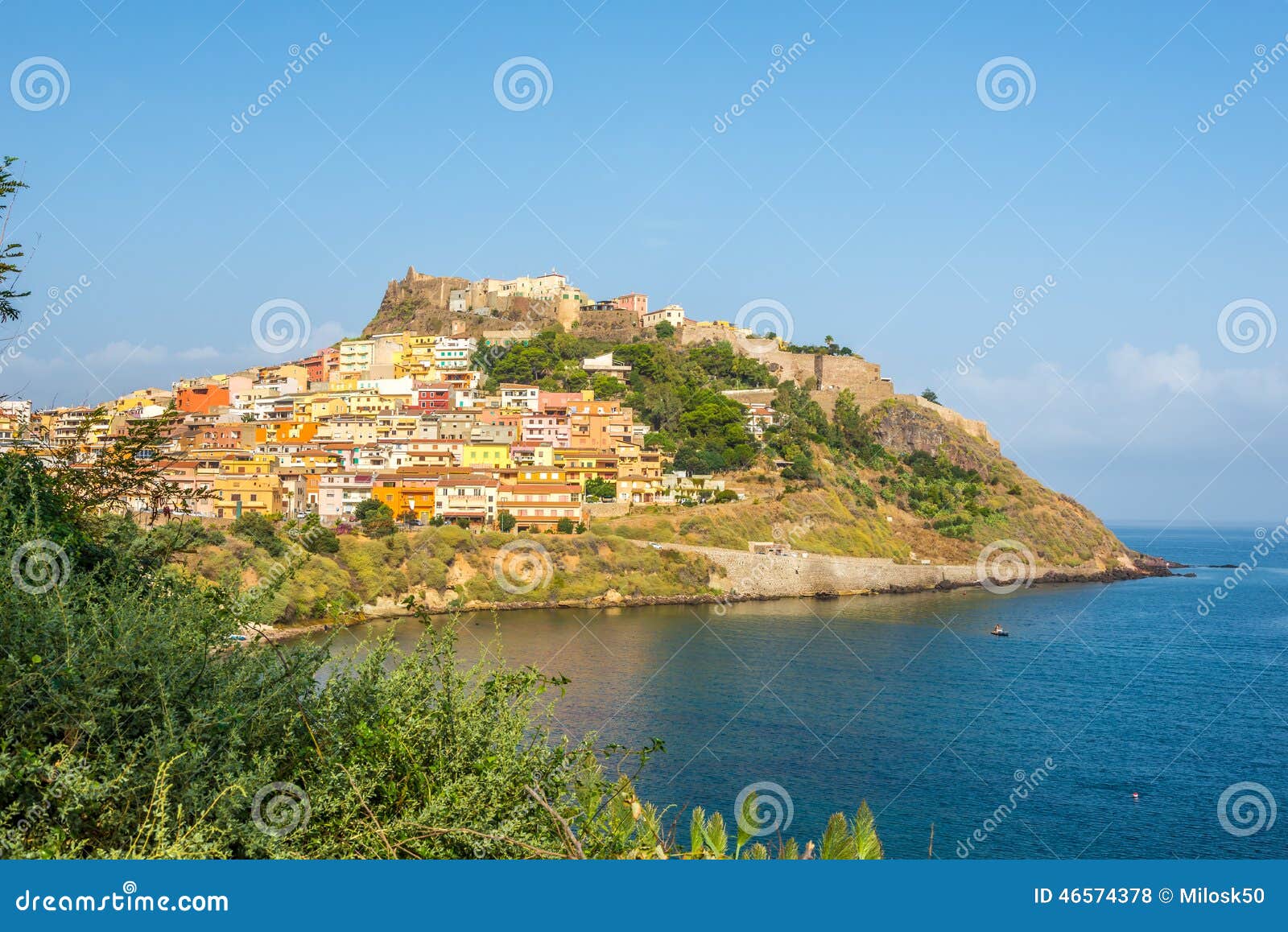 View at the Castelsardo in Sardinia Stock Photo - Image of sardinia ...