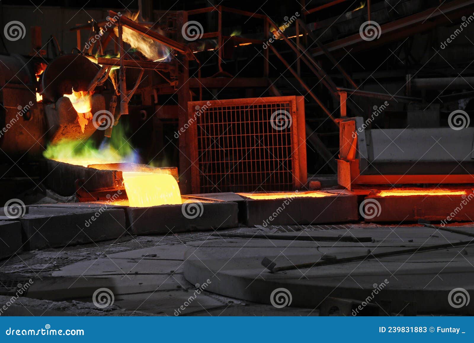 View of the Casting and Smelting for Copper Anode in the Copper ...
