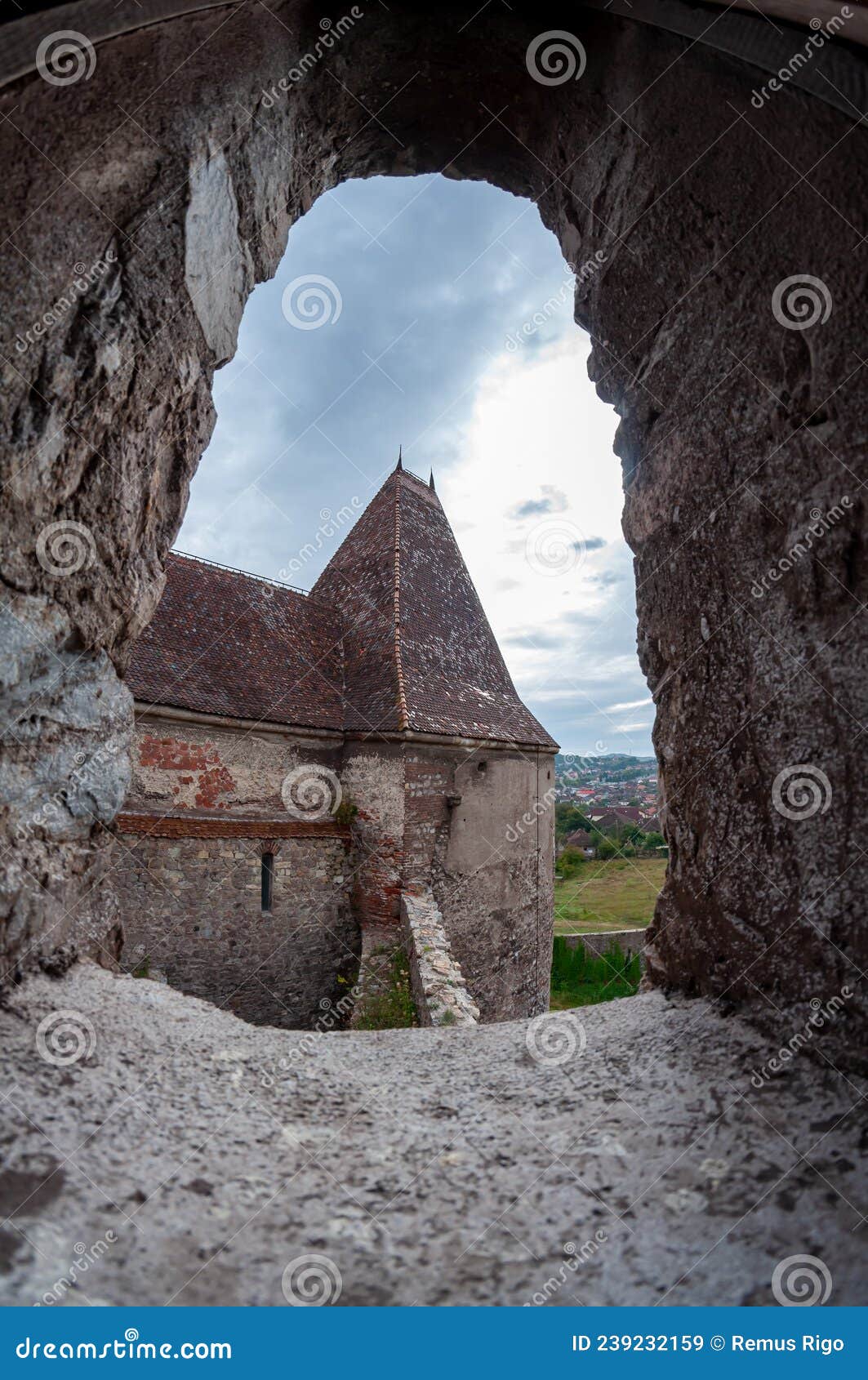 A View of the Castle through an Arrowslit Stock Image - Image of ...