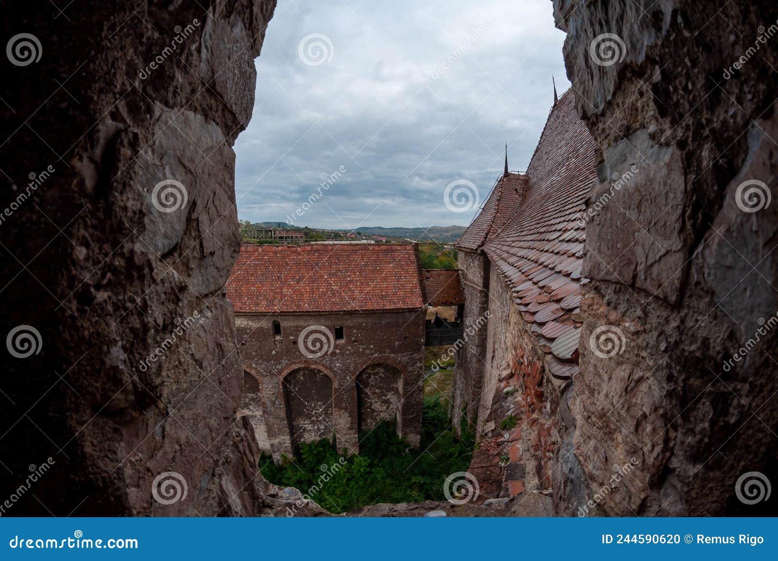 A View of the Castle through an Arrowslit Stock Photo - Image of palace ...