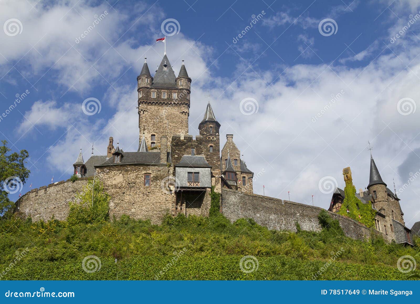 View of the Castle of Cochem, Germany. it is the Largest Hill-castle on ...