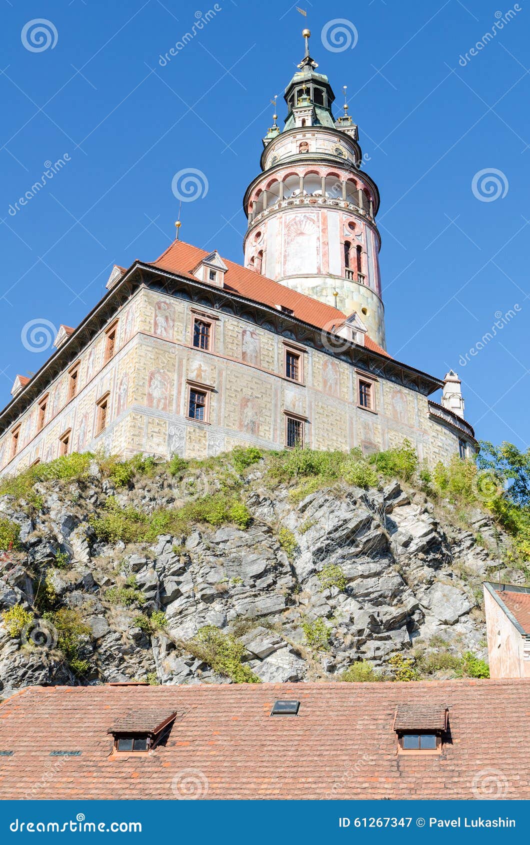 View of the Castle with a High Tower Stock Image - Image of deck ...