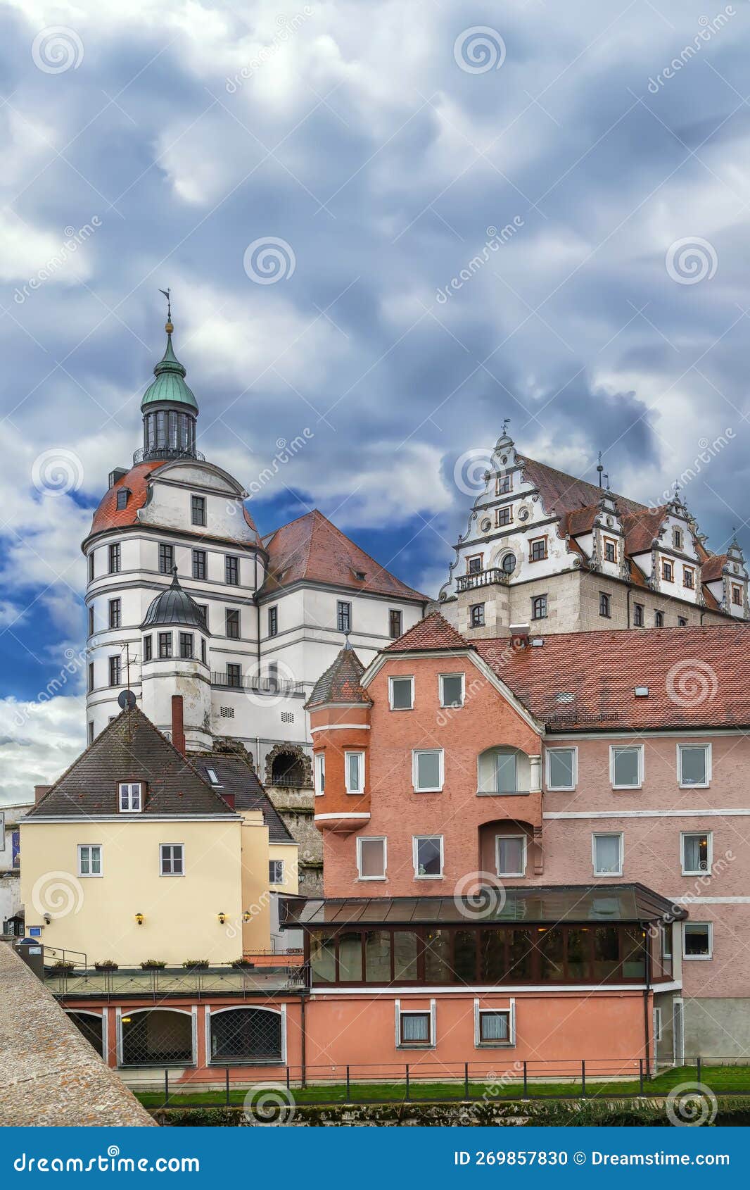 View of Castle, Neuburg an Der Donau, Germany Stock Photo - Image of ...
