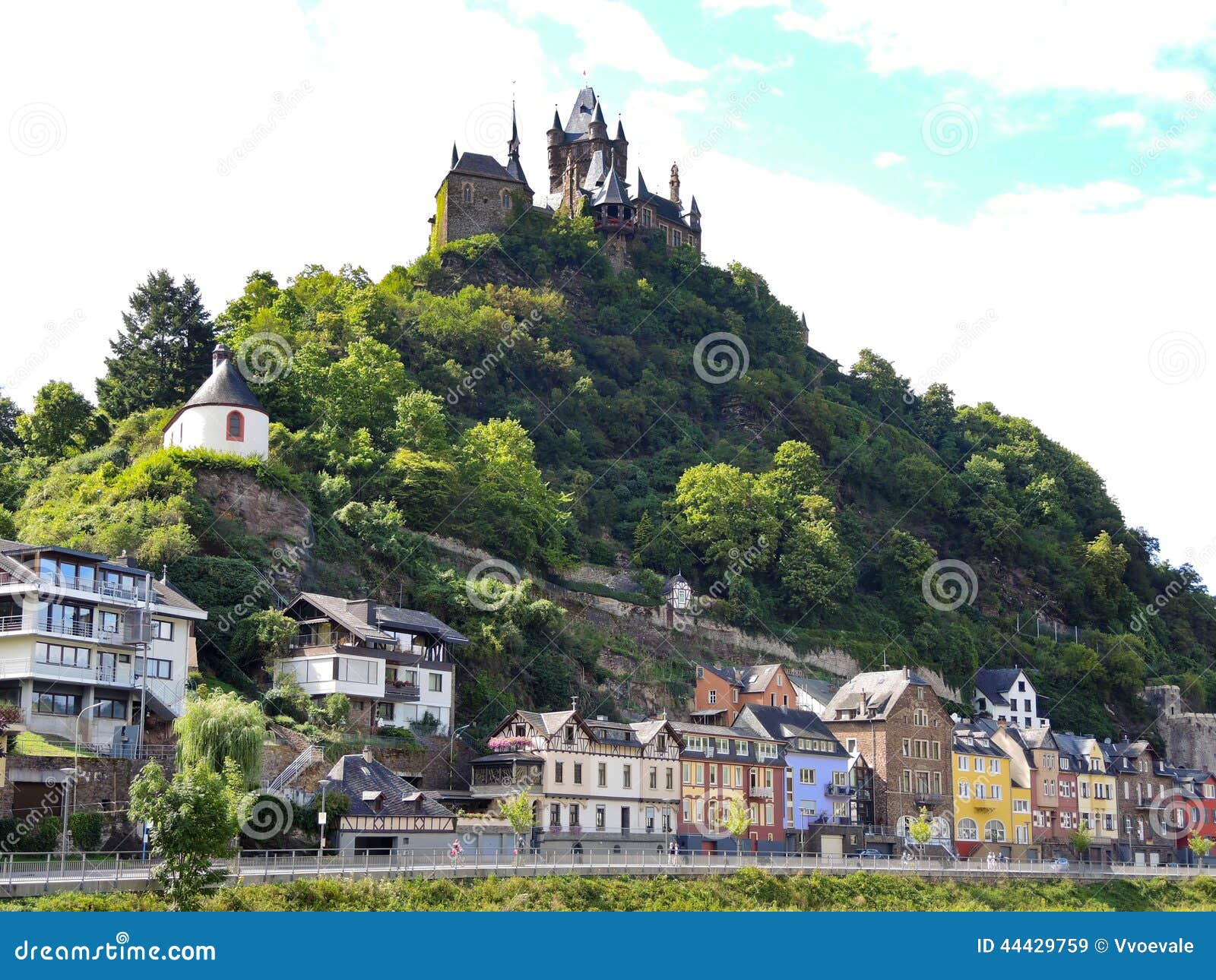 View of Castle Over Cochem Town, Germany Stock Image - Image of germany ...