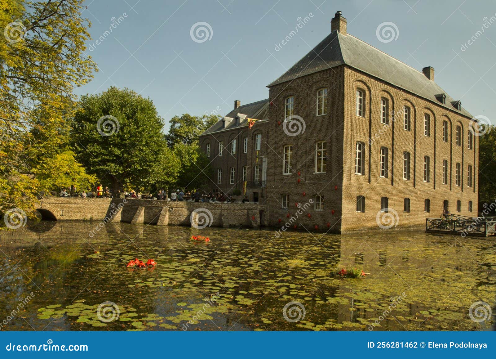 View of the Castle and Pond in Arcen, the Netherlands. Editorial ...