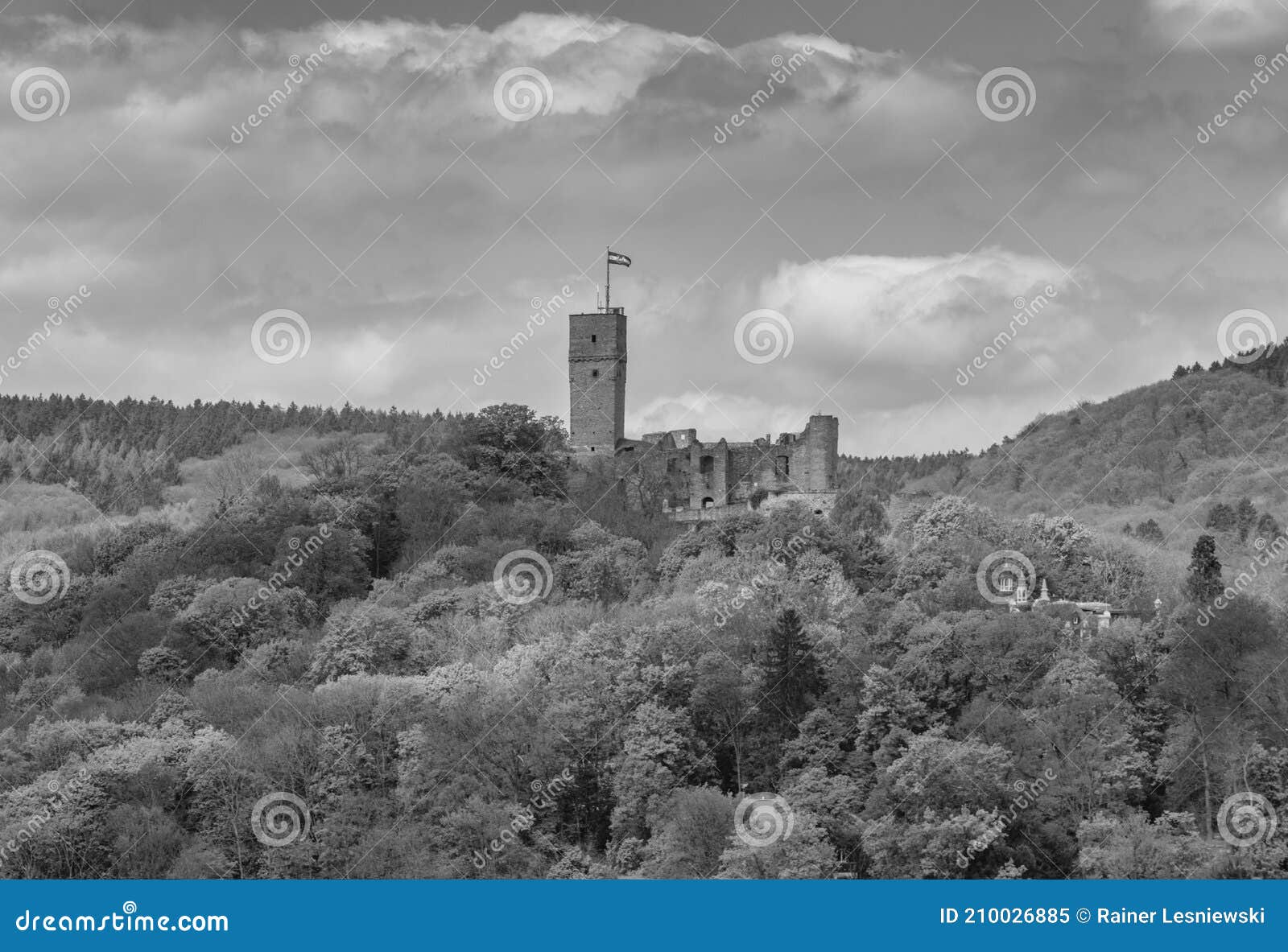 View of the Castle Ruin Koenigstein Taunus, Germany Stock Image - Image ...