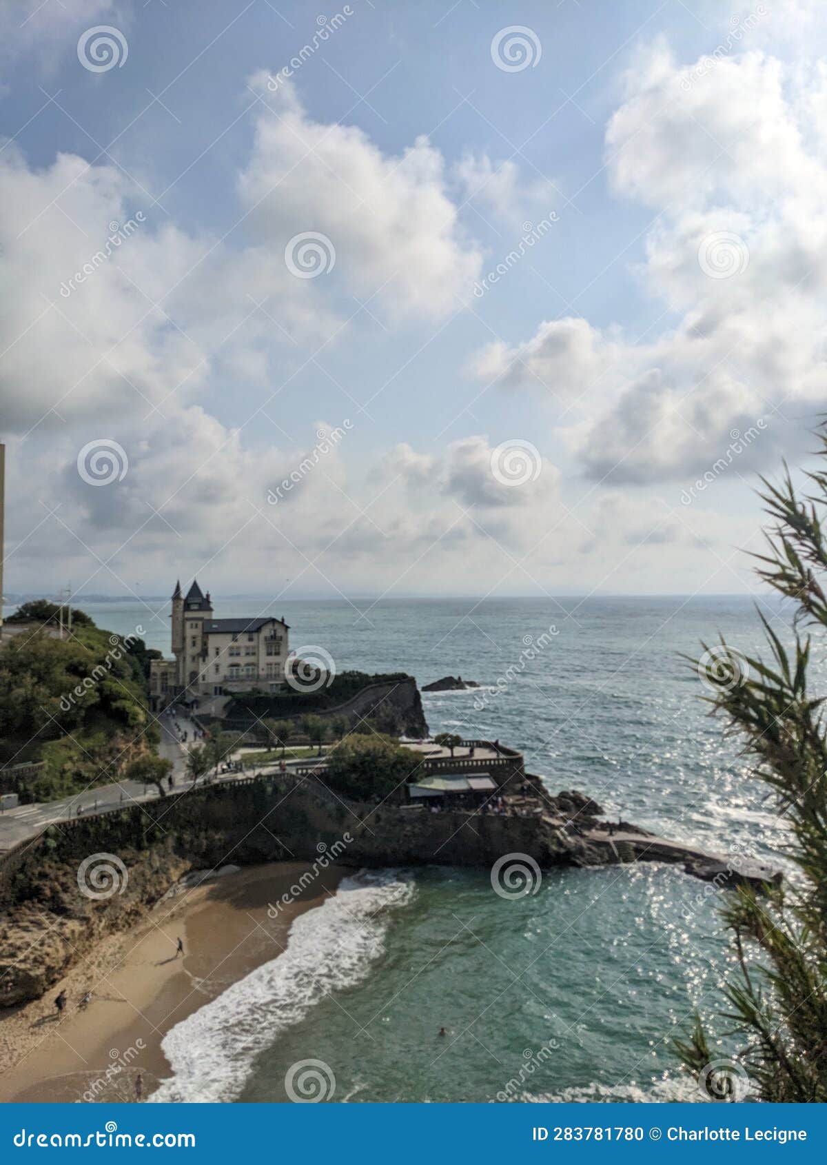 View on a Castle on the Sea of Biarritz Stock Photo - Image of castle ...