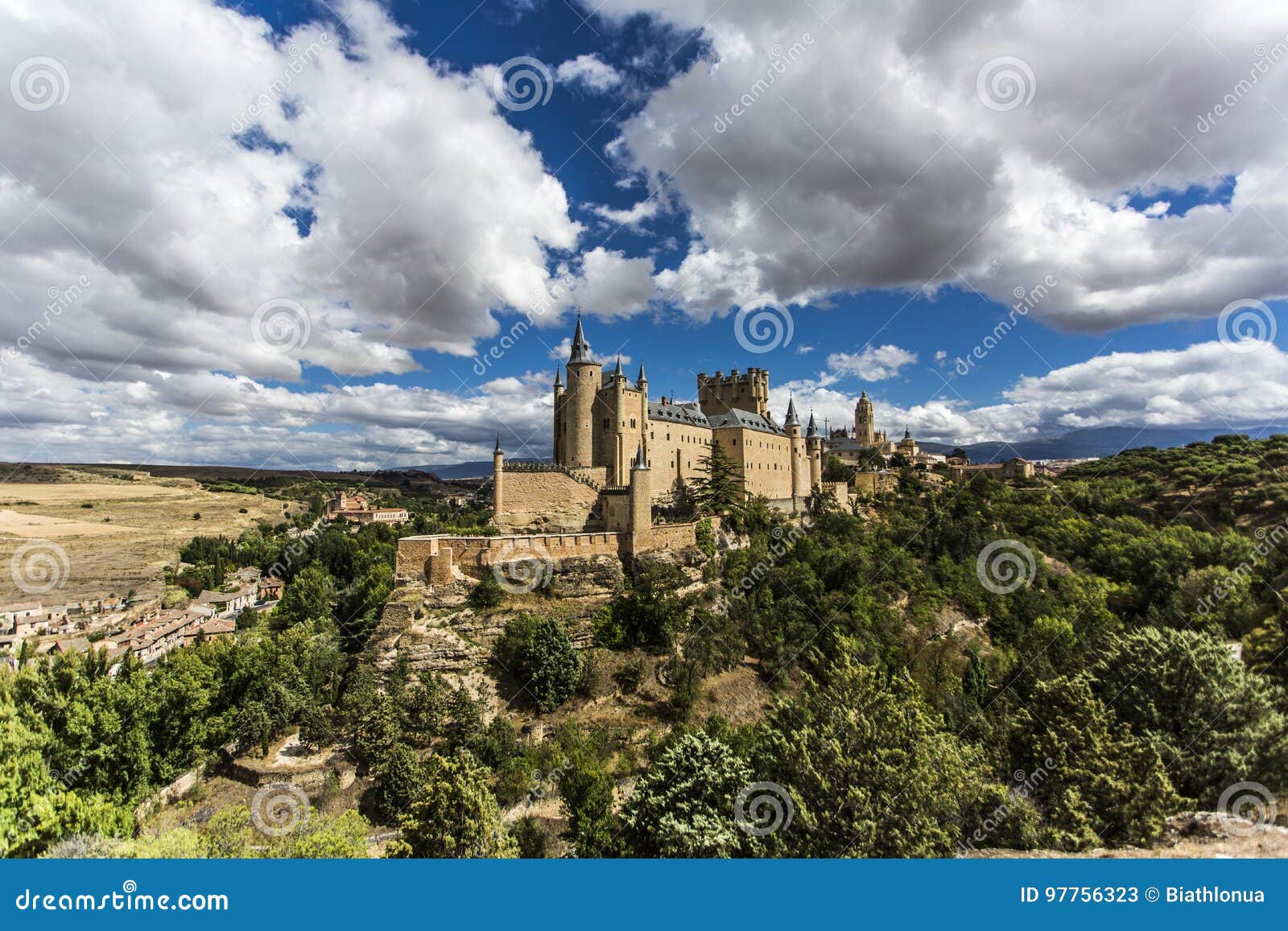 View of Castle in Segovia, Spain Stock Image - Image of spain, medieval ...