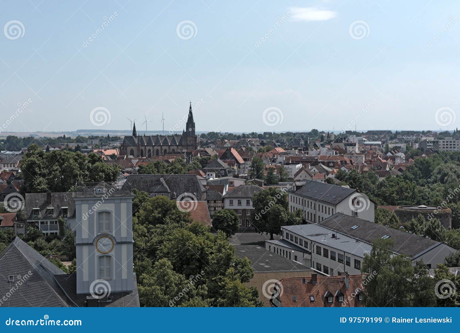 View from Castle Tower To the City Friedberg, Hesse, Germany Stock ...