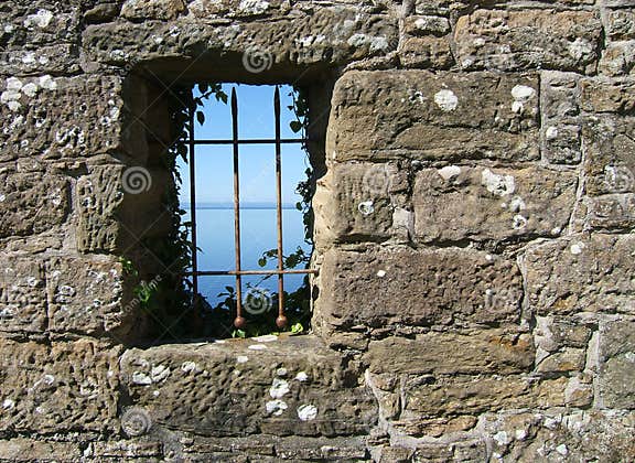 View from a castle window stock photo. Image of weathered - 178740